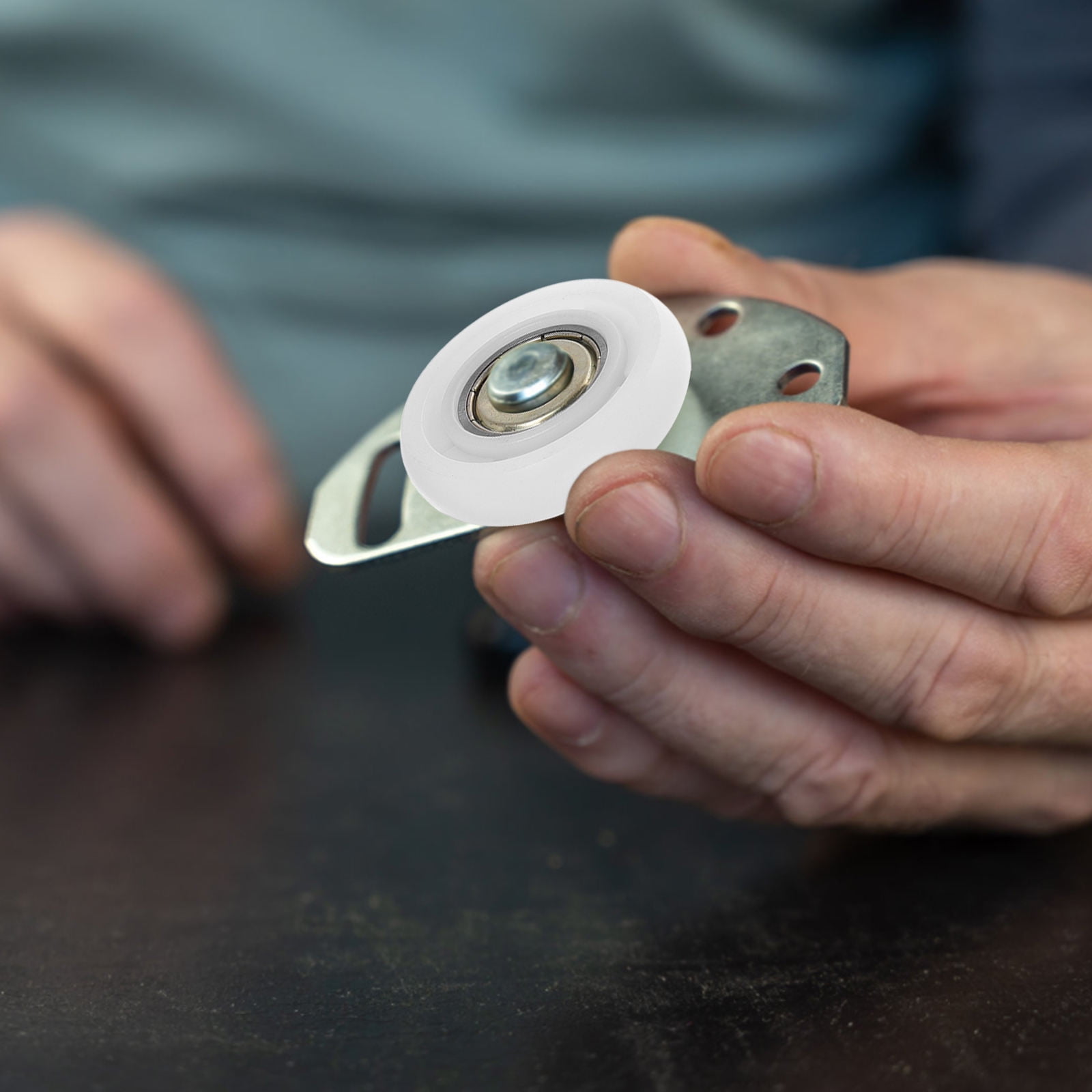 ULTNICE 6Pcs White Plastic Sliding Gate Roller Bearing Rail Wheel for ...