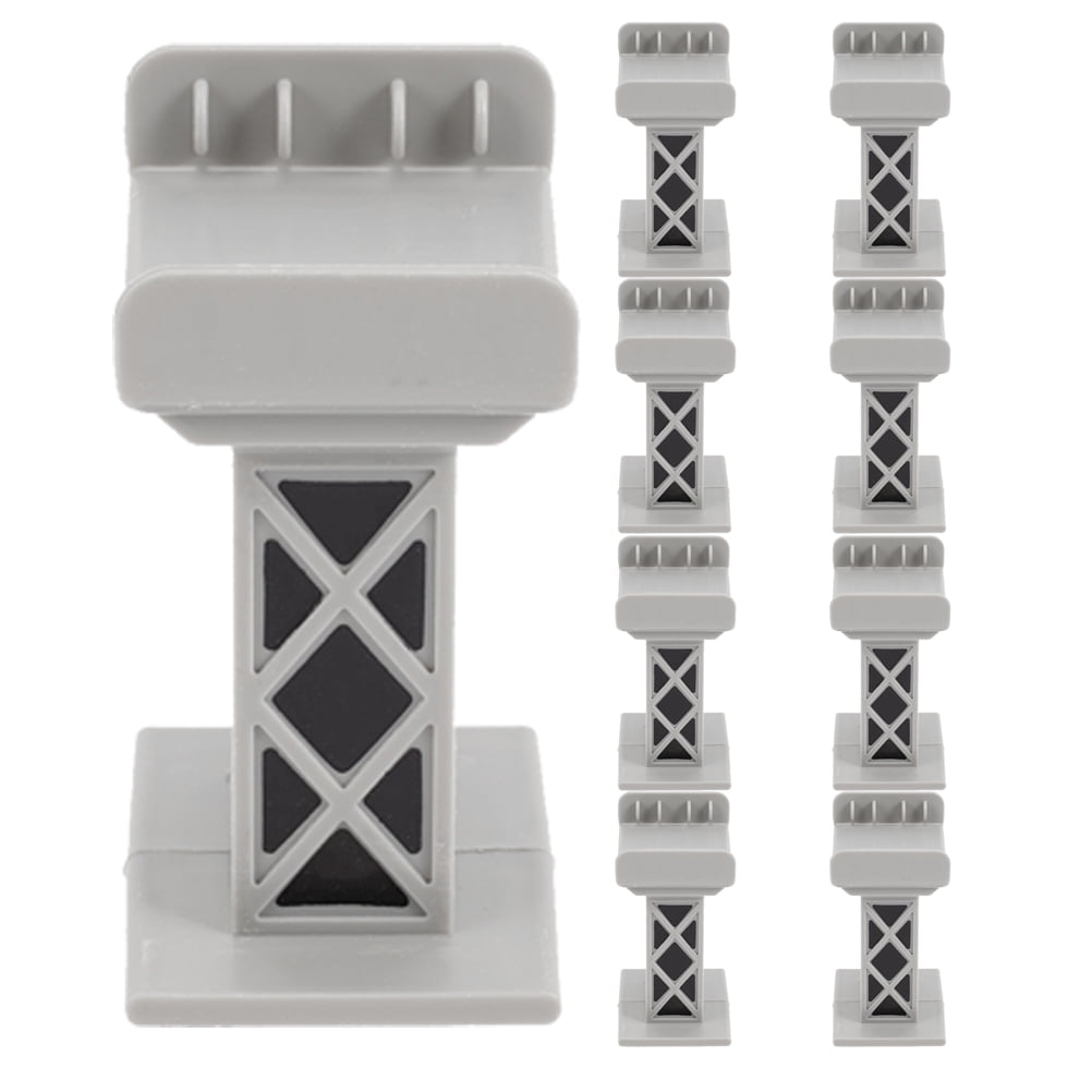 ULTNICE 9Pcs Toy Train Bridge Supports Grey Plastic for Railway ...