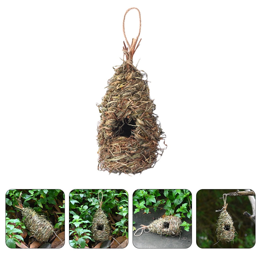 ULTNICE Bird Hut House Nest Straw Gourd Shaped for Birds 1Pcs - Walmart.com