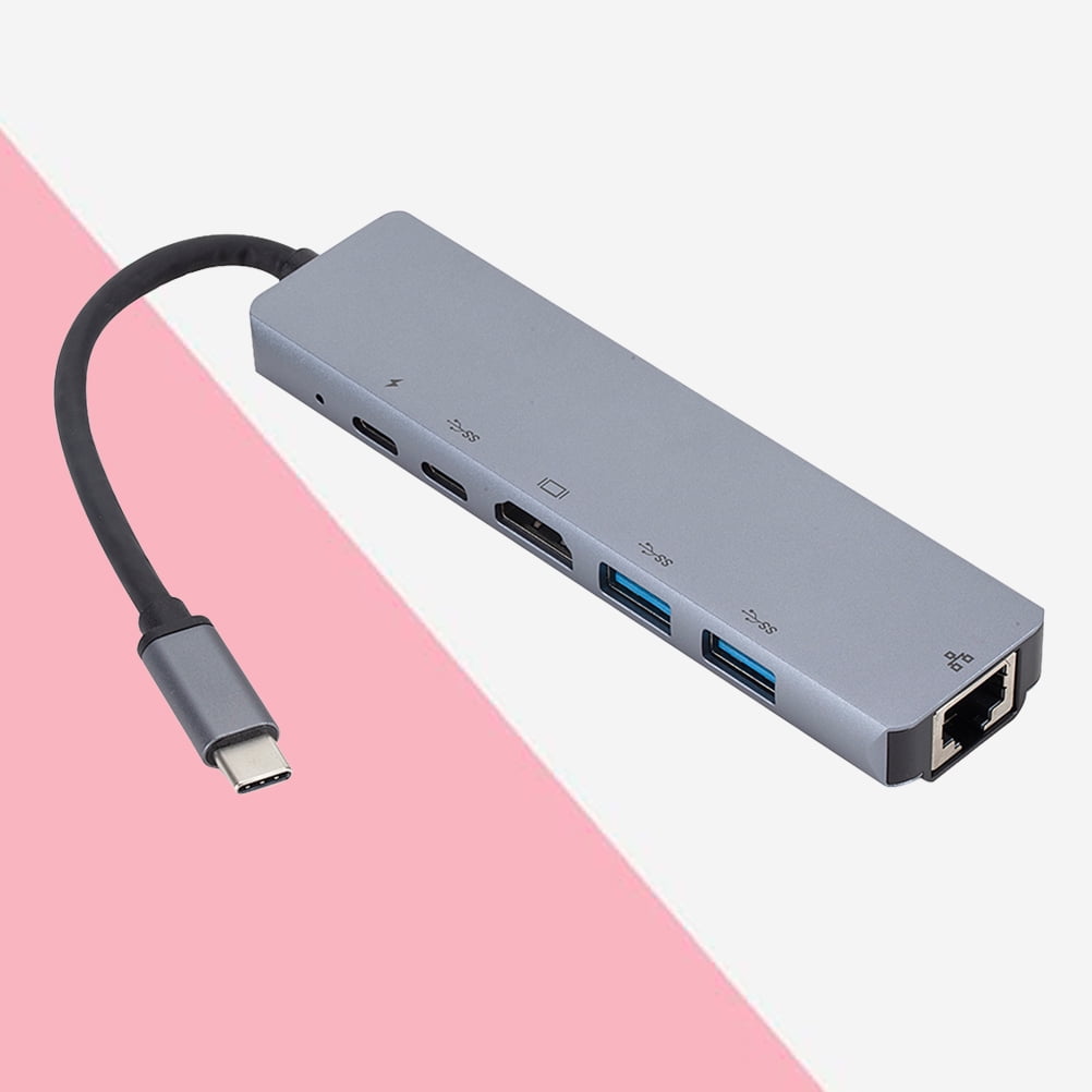 ULTNICE Ethernet Hub 6 In 1 Design USB C to Ethernet LAN Converter ...