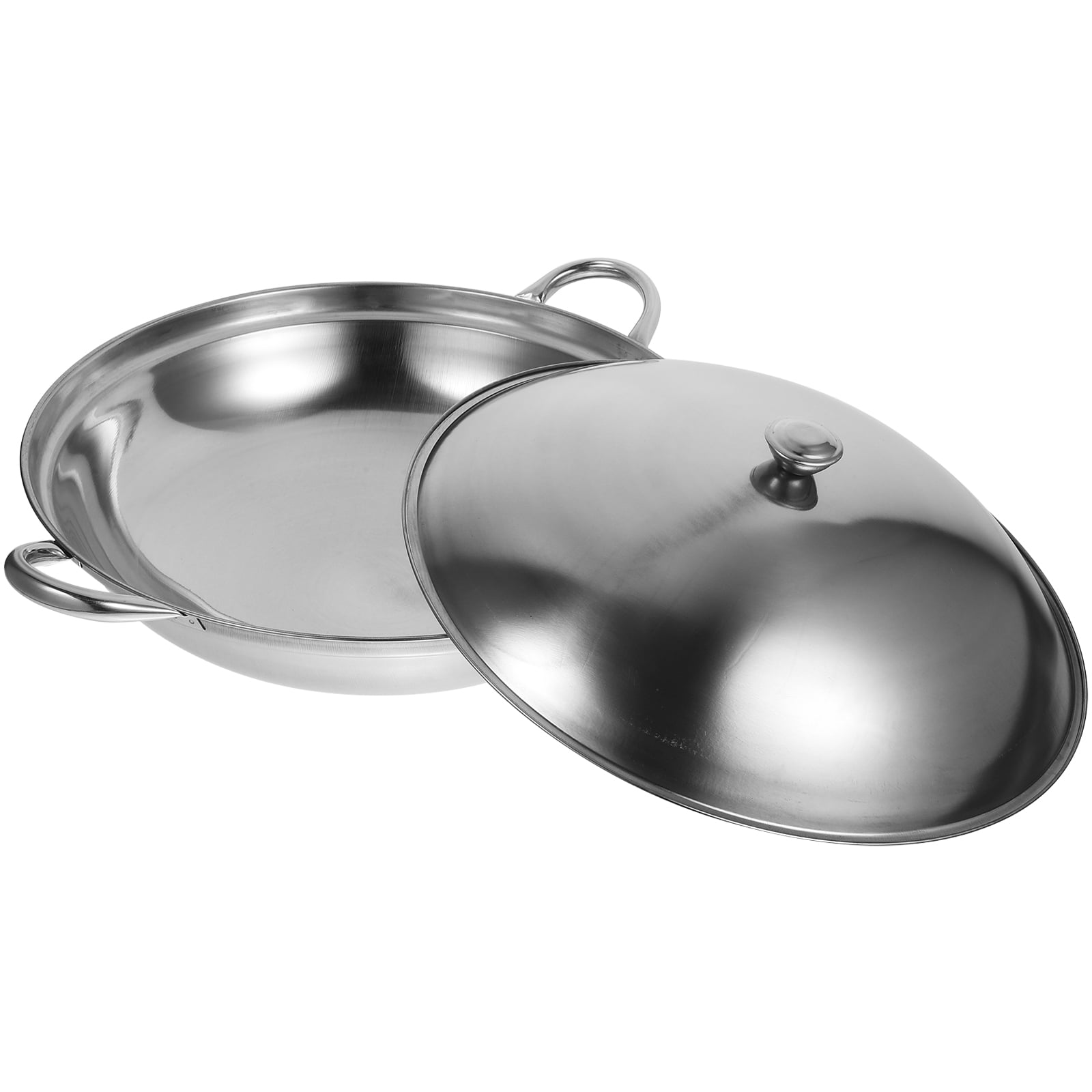 ULTNICE Hot Pot with Lid Griddle Bent Handle Pot Food Cooking Pot ...