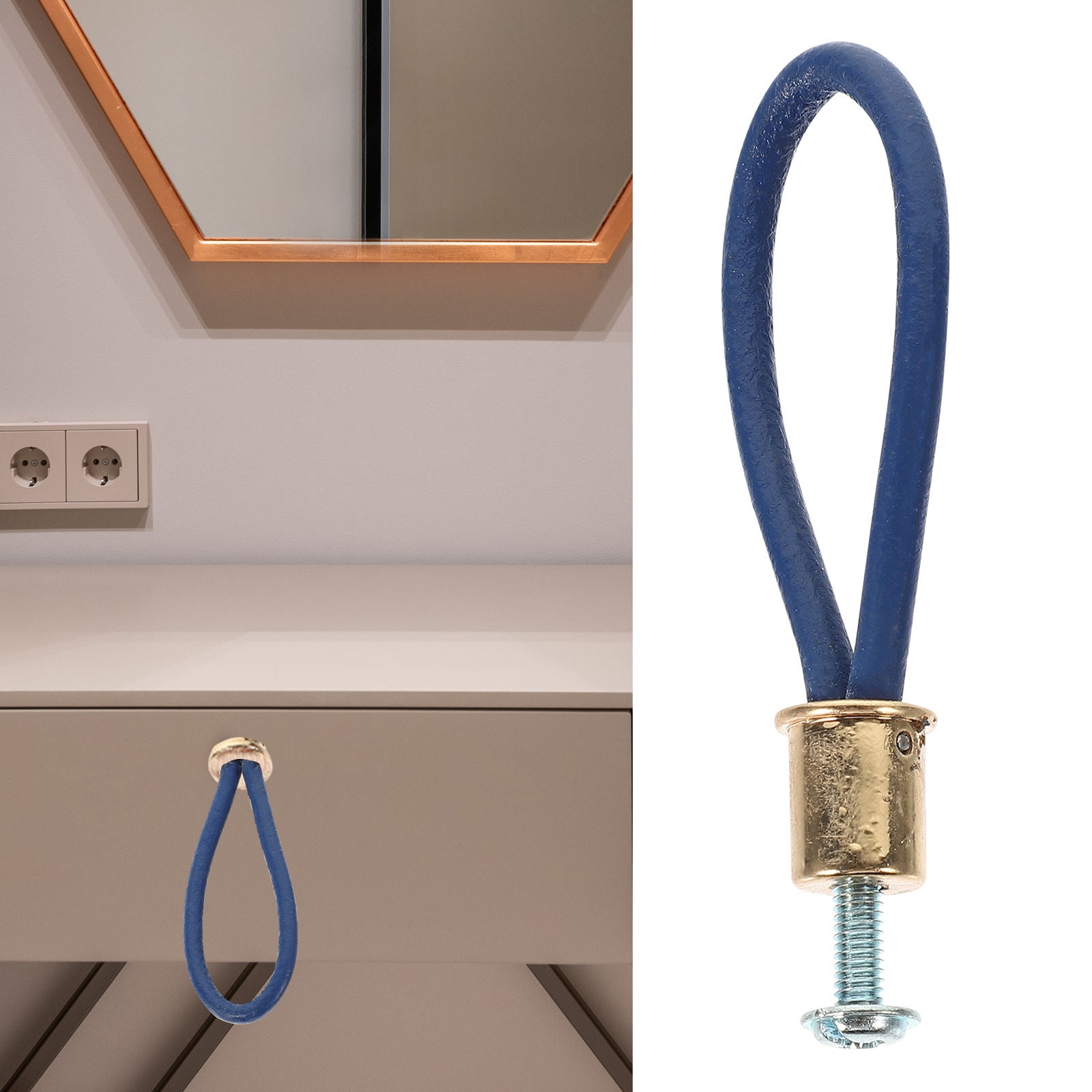 ULTNICE Leather Rope Handle Attic Pull Down Cord Simple Farmhouse Door ...