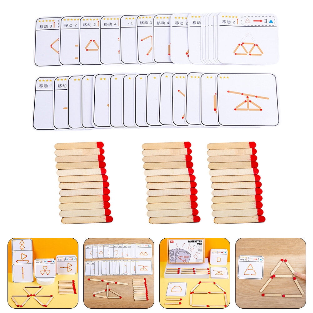 ULTNICE Logic Puzzles Kids Puzzle Game Wooden Assorted Color Logic ...