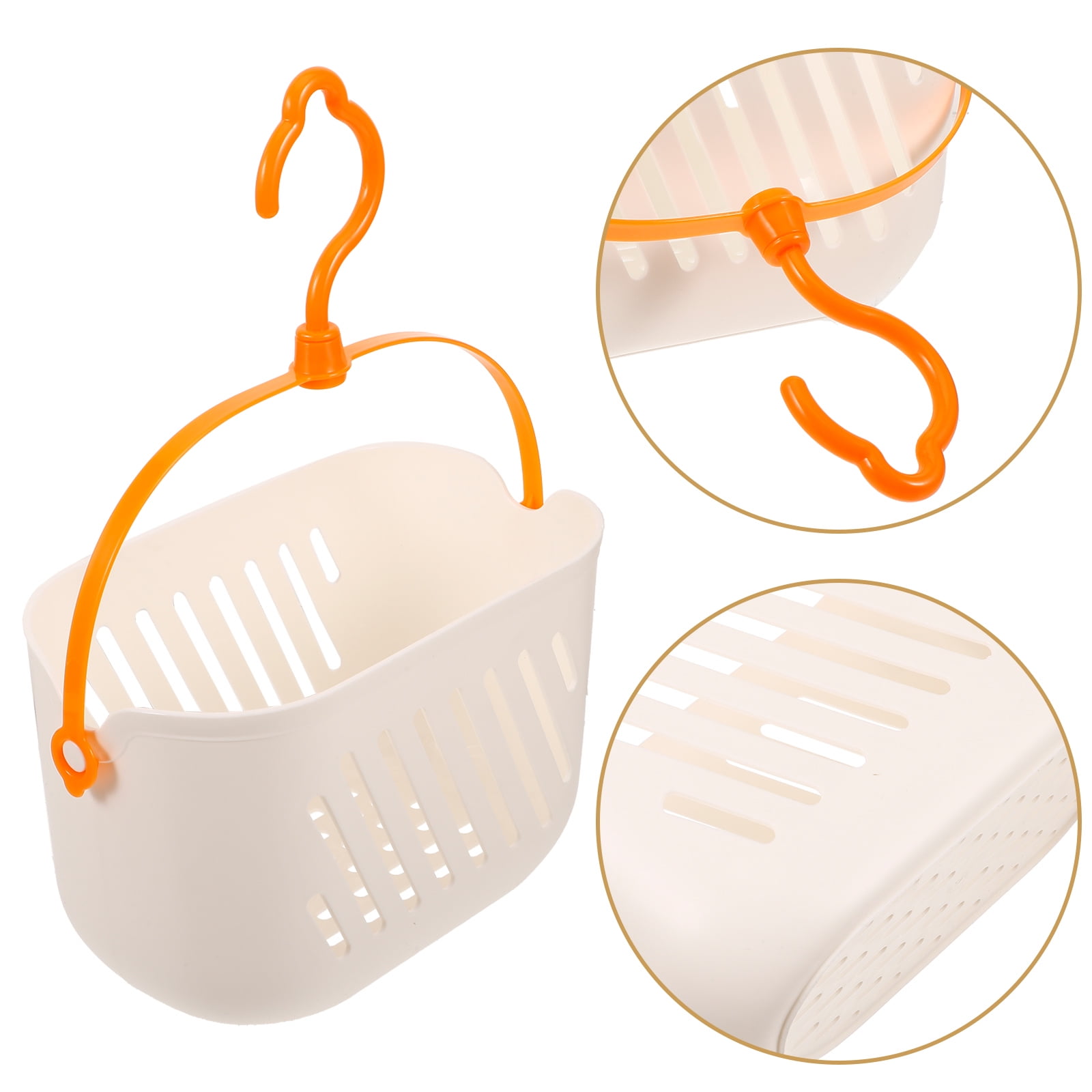 ULTNICE Hanging Plastic Storage Basket White 1Pack 9.1x5.5x5.1in ...