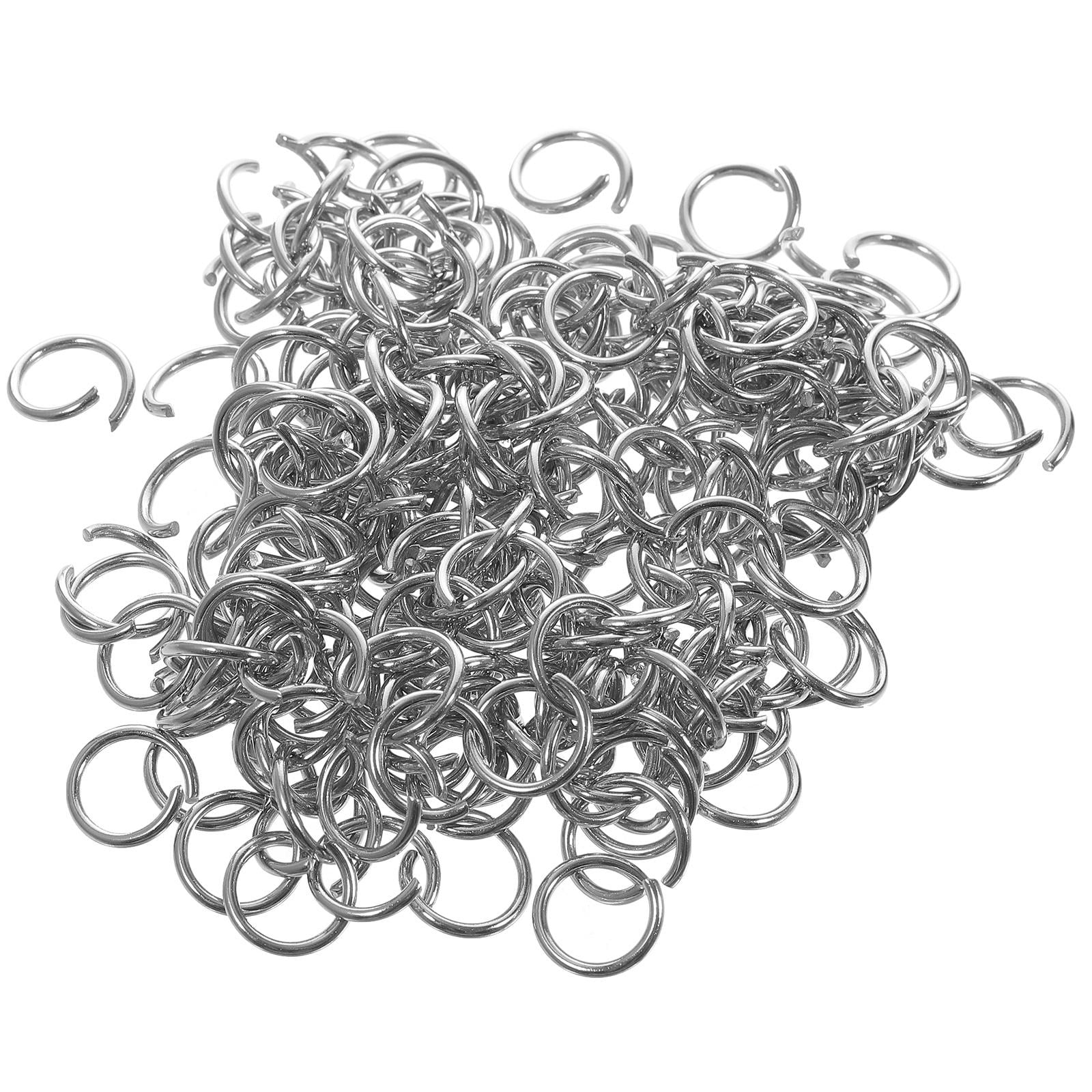 ULTNICE Silver 1.2X1.2Cm Open Jump Rings for Jewelry Making and Diy ...