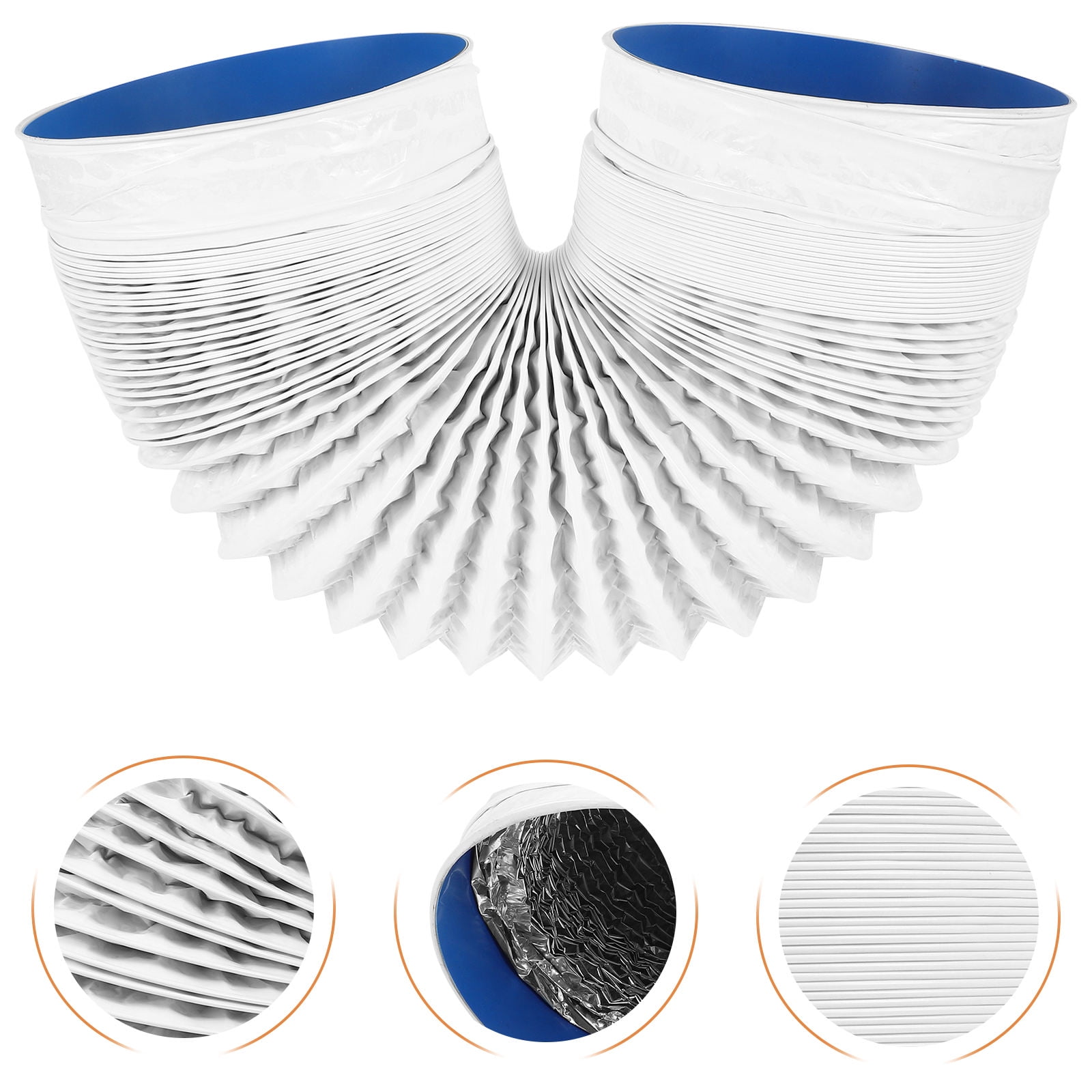 ULTNICE White 15cm Diameter Adjustable Elbow Aluminum Foil Ventilation ...