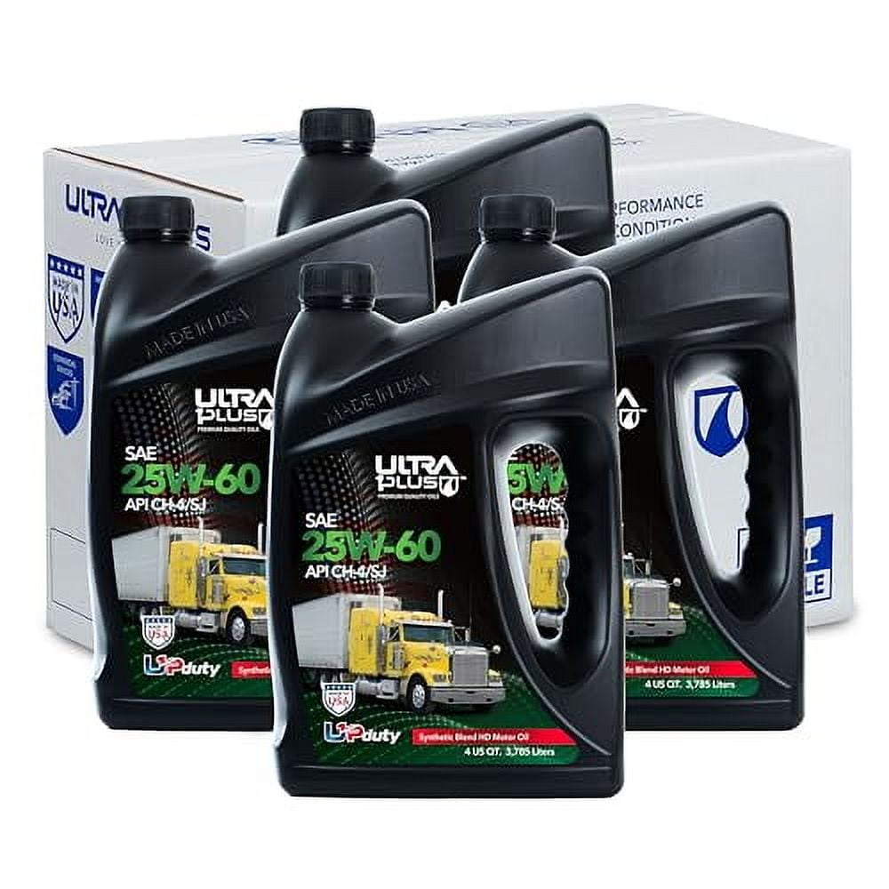 ULTRA 1PLUS SAE 25W-60 Synthetic Blend Heavy-Duty Motor Oil API CH-4/SJ ...