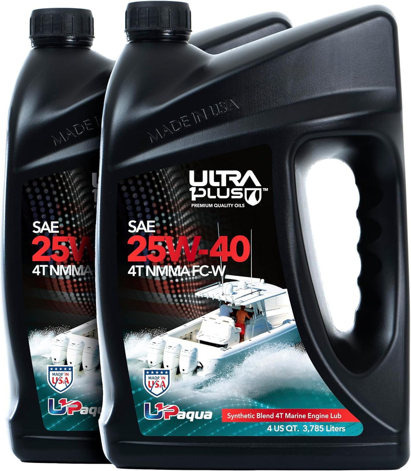 ULTRA 1PLUS U1P-Aqua SAE 25W-40 Synthetic Blend 4T Marine Engine Oil ...
