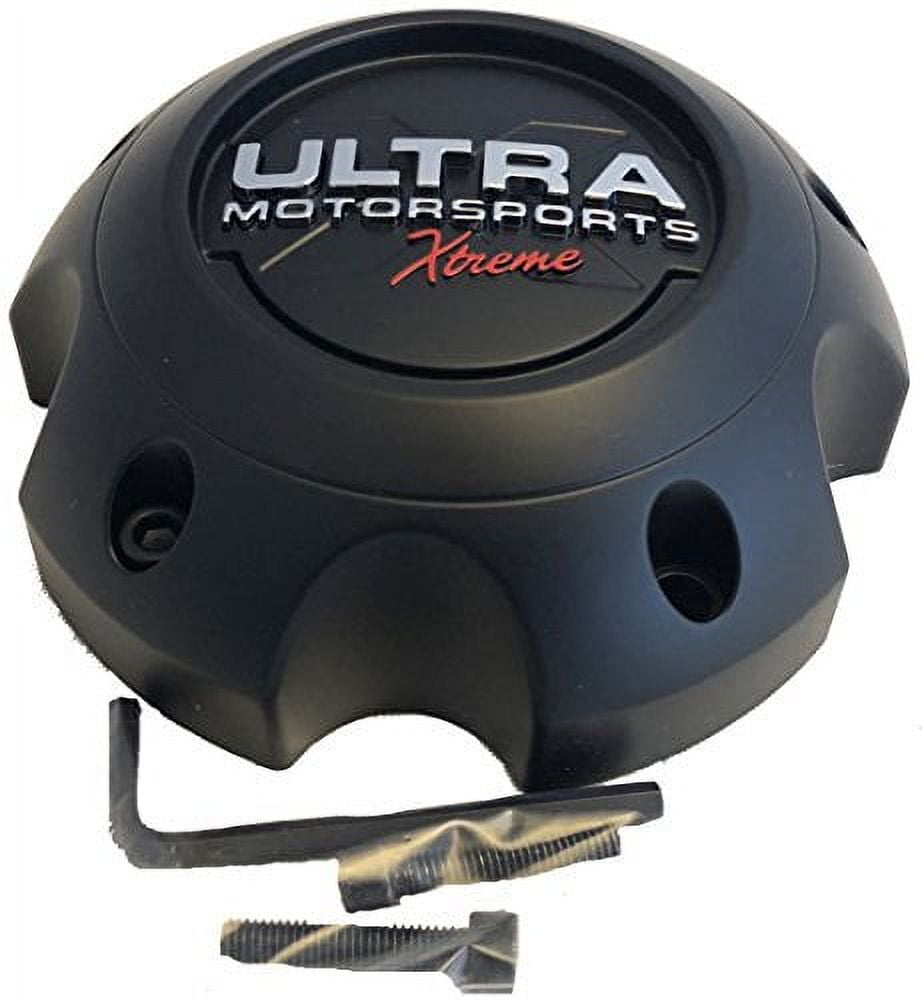 ULTRA 5 Lug Extreme Black Wheel Center Cap (QTY 2) p/n # 89-9756SBX ...