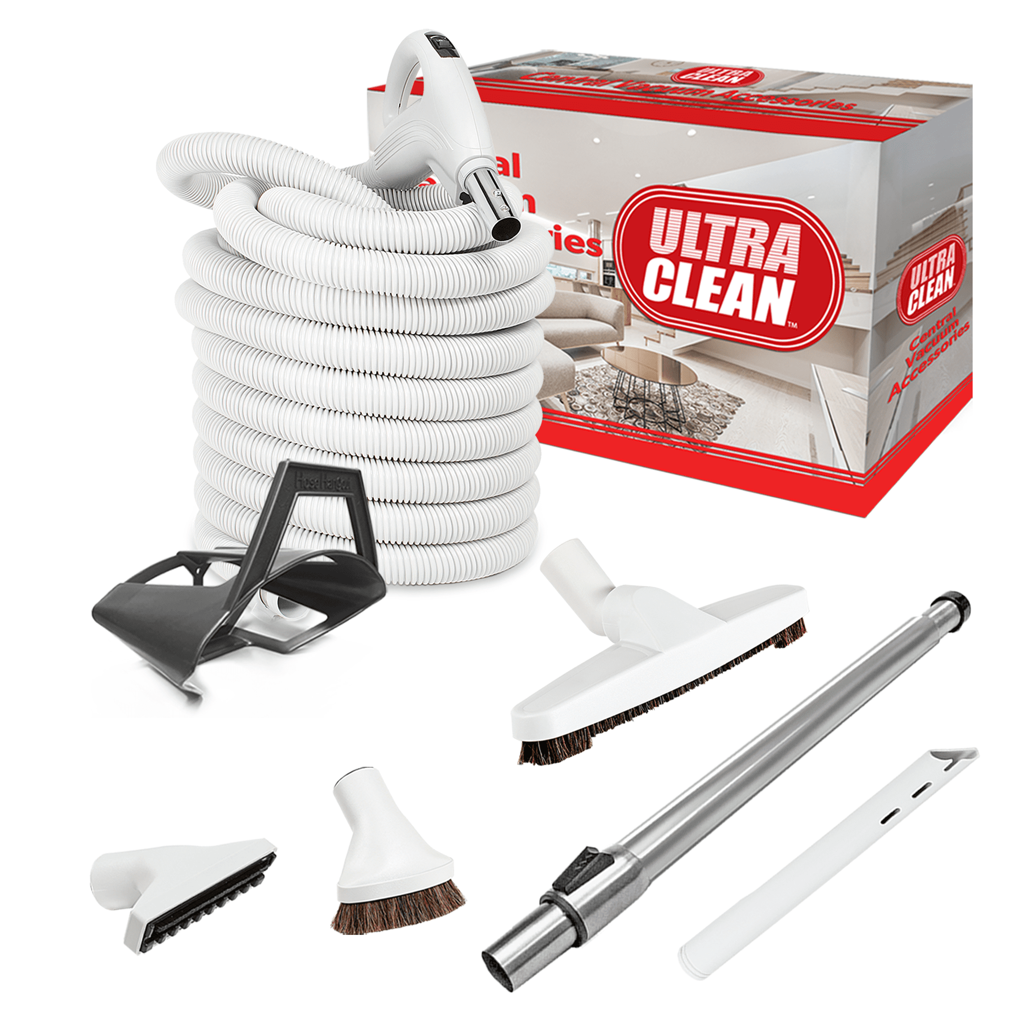 ULTRA CLEAN Central Vacuum Hardwood Kit - Low-Voltage 24V Crush-Proof ...