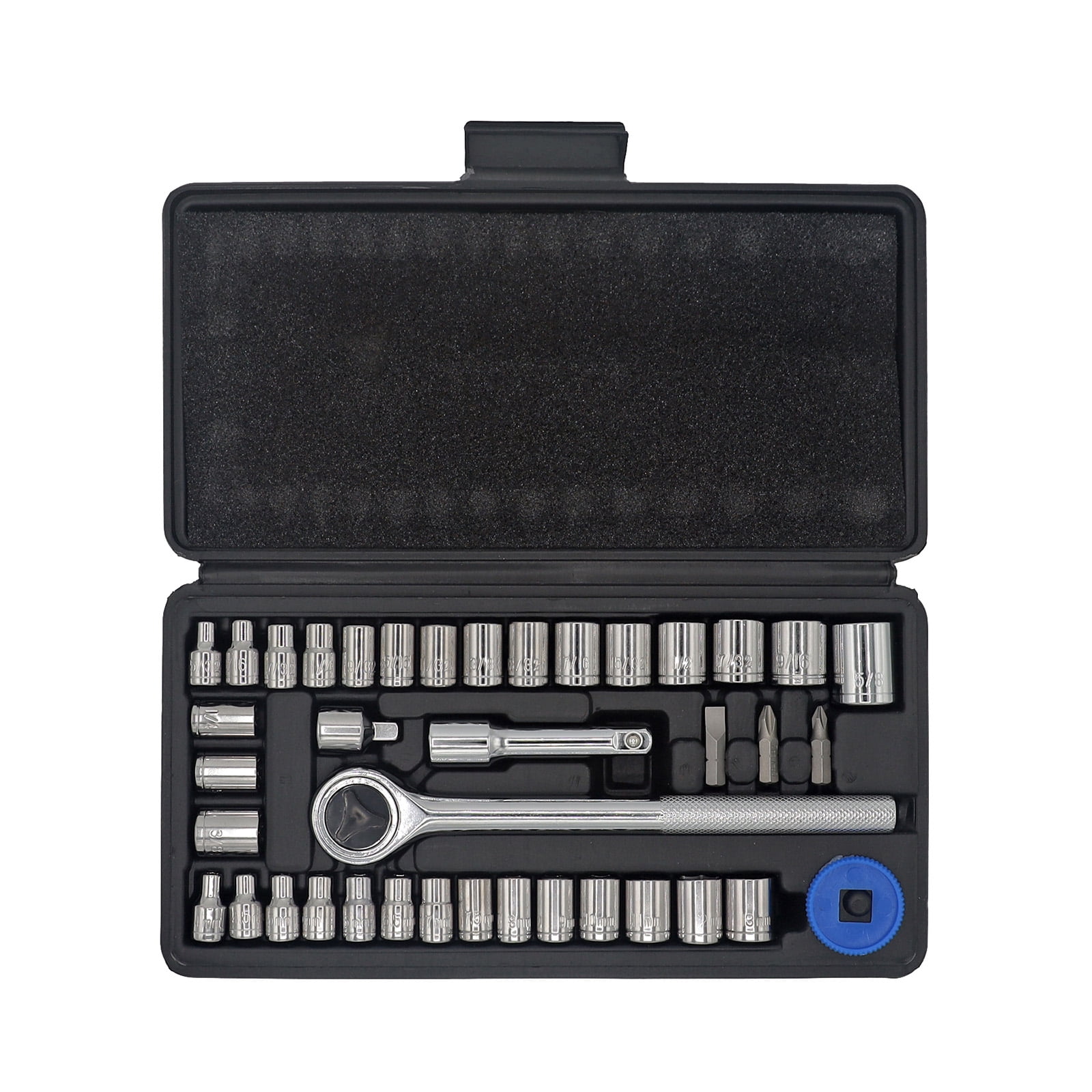 ULTRA STEEL 40-Piece Socket Set with Ratchet Driver, 1/4" and 3/8 ...
