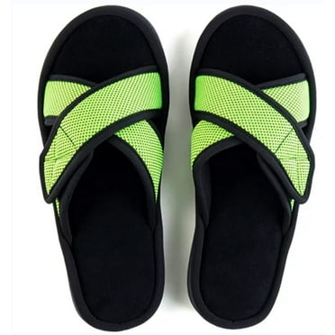 IZOD Men's Stephen Adjustable Sport Slide Sandal, Memory Foam Comfort ...