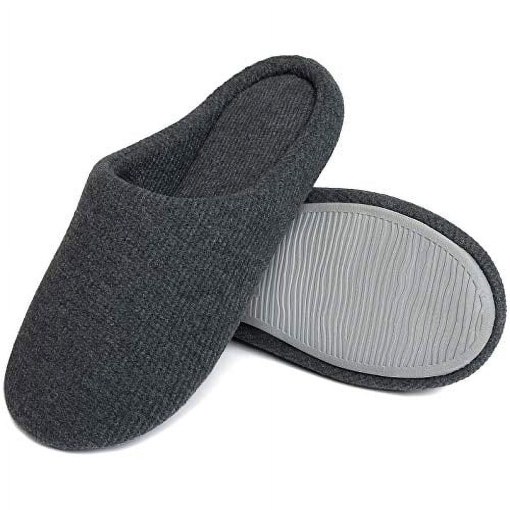 ULTRAIDEAS Men's Lightweight Cotton Slippers with Memory Foam and Soft ...