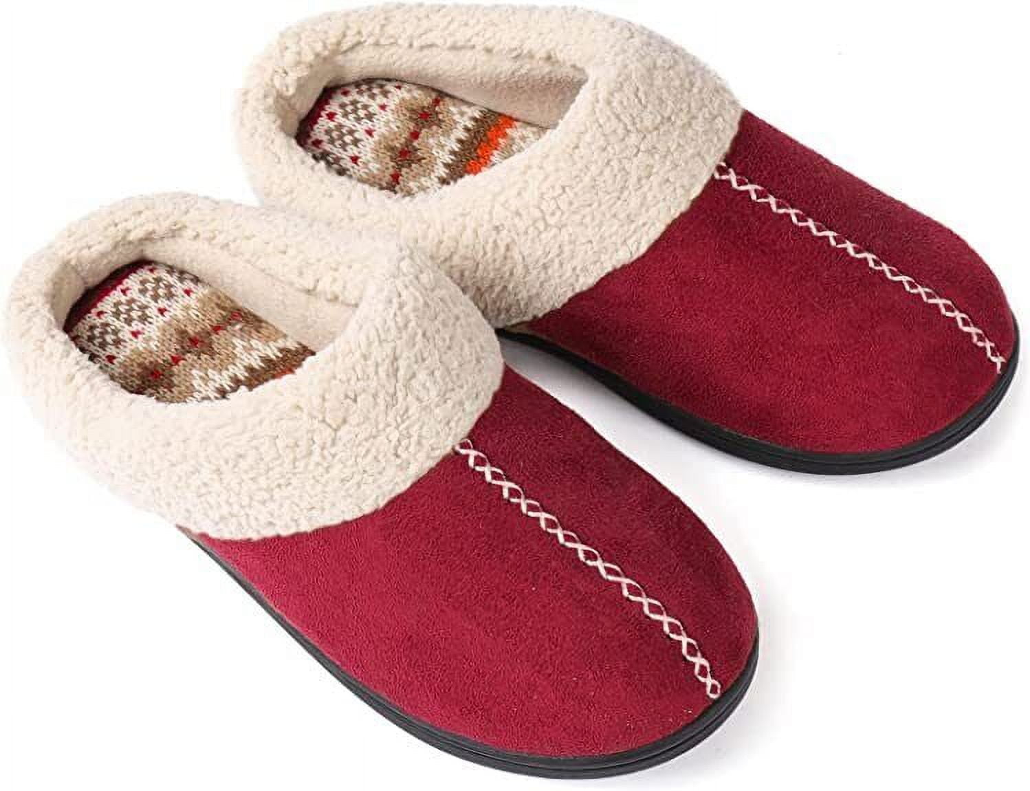 ULTRAIDEAS Women's Comfy Fuzzy House Slippers with Memory Foam ...