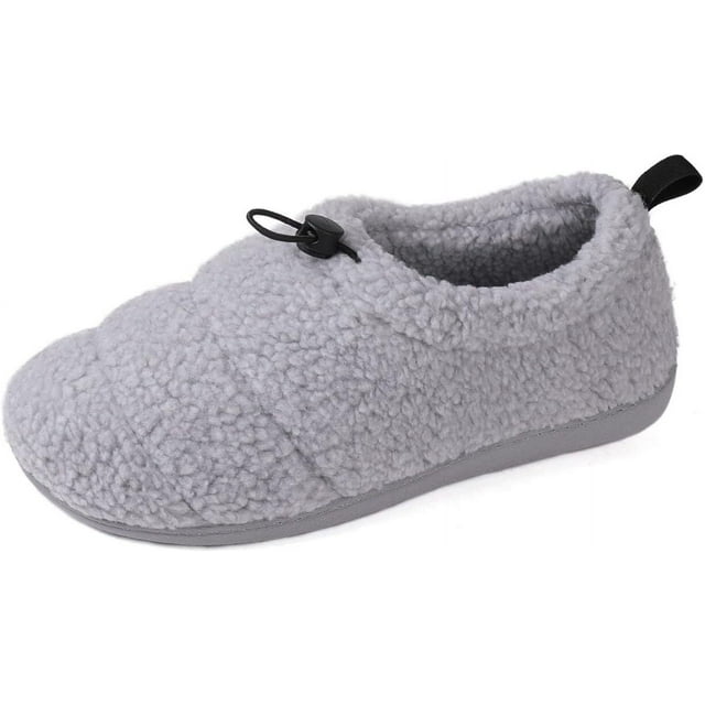 ULTRAIDEAS Women’s Cozy Faux Sherpa Fleece Slippers with Drawstring Memory Foam House Shoes ...
