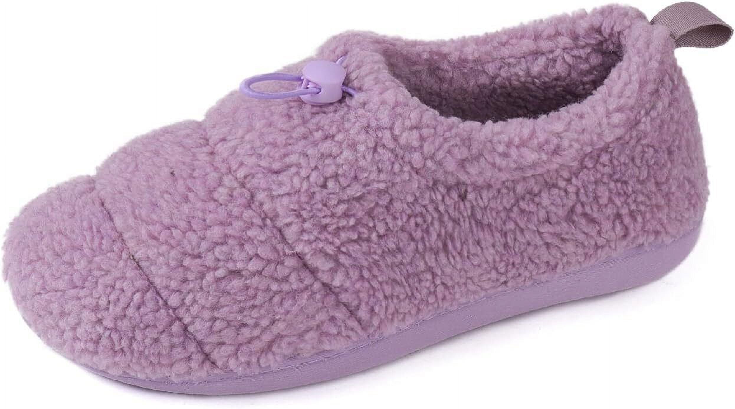 ULTRAIDEAS Women’s Cozy Faux Sherpa Fleece Slippers with Drawstring ...