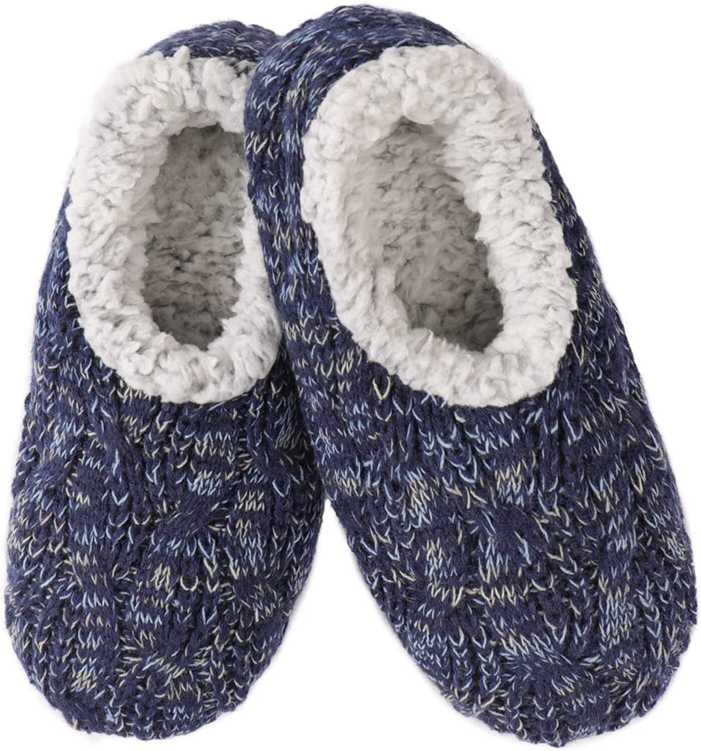ULTRAIDEAS Women's Cozy Knit Slipper Socks with Anti-Skid Grippers ...