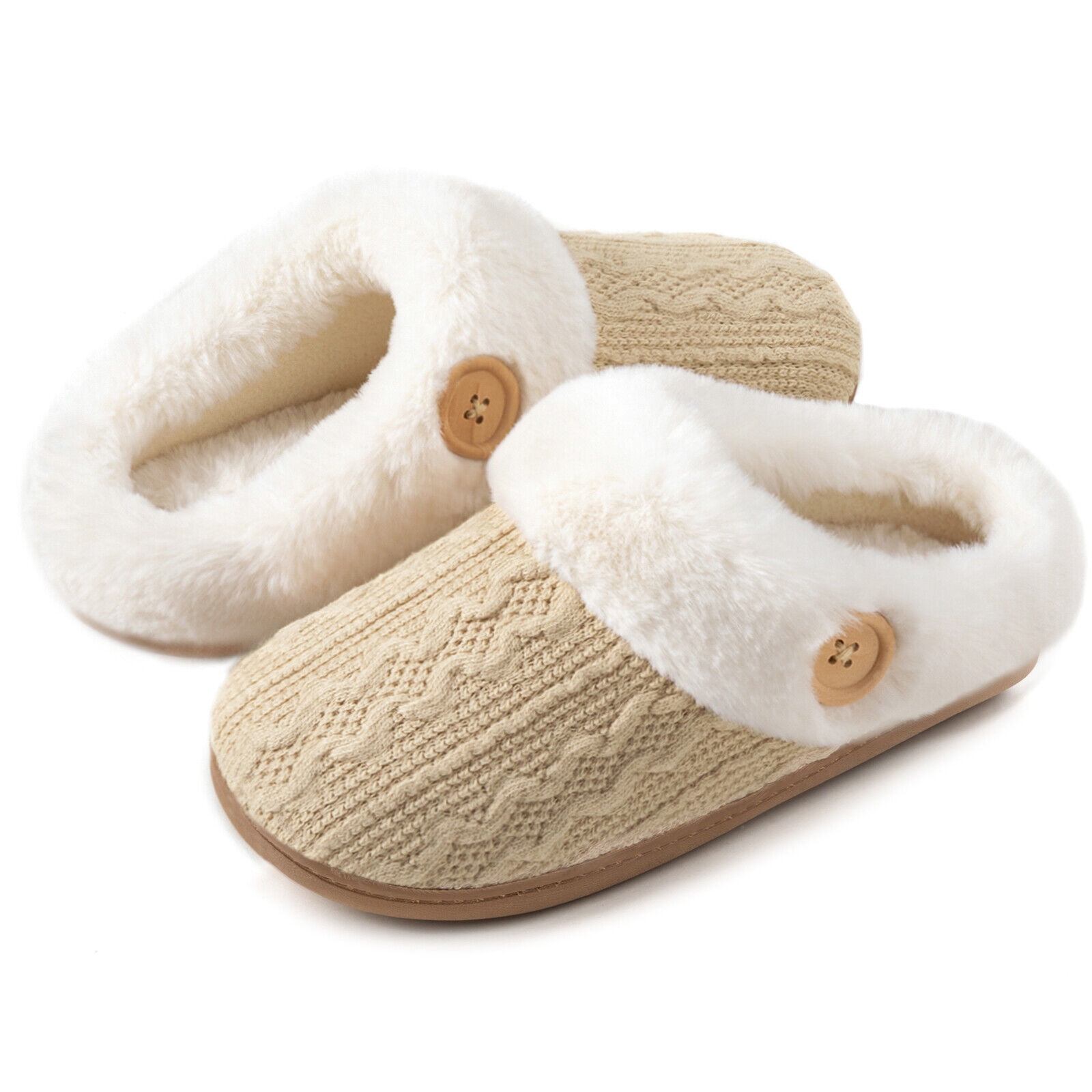 ULTRAIDEAS Women's Comfy Fleece Lined Slippers with Memory Foam, Warm ...