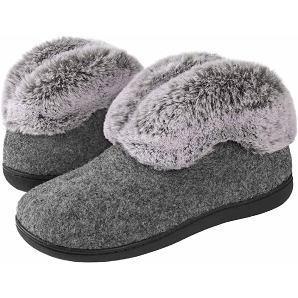 ULTRAIDEAS Women's Memory Foam Bootie Slippers, Indoor Outdoor Closed ...