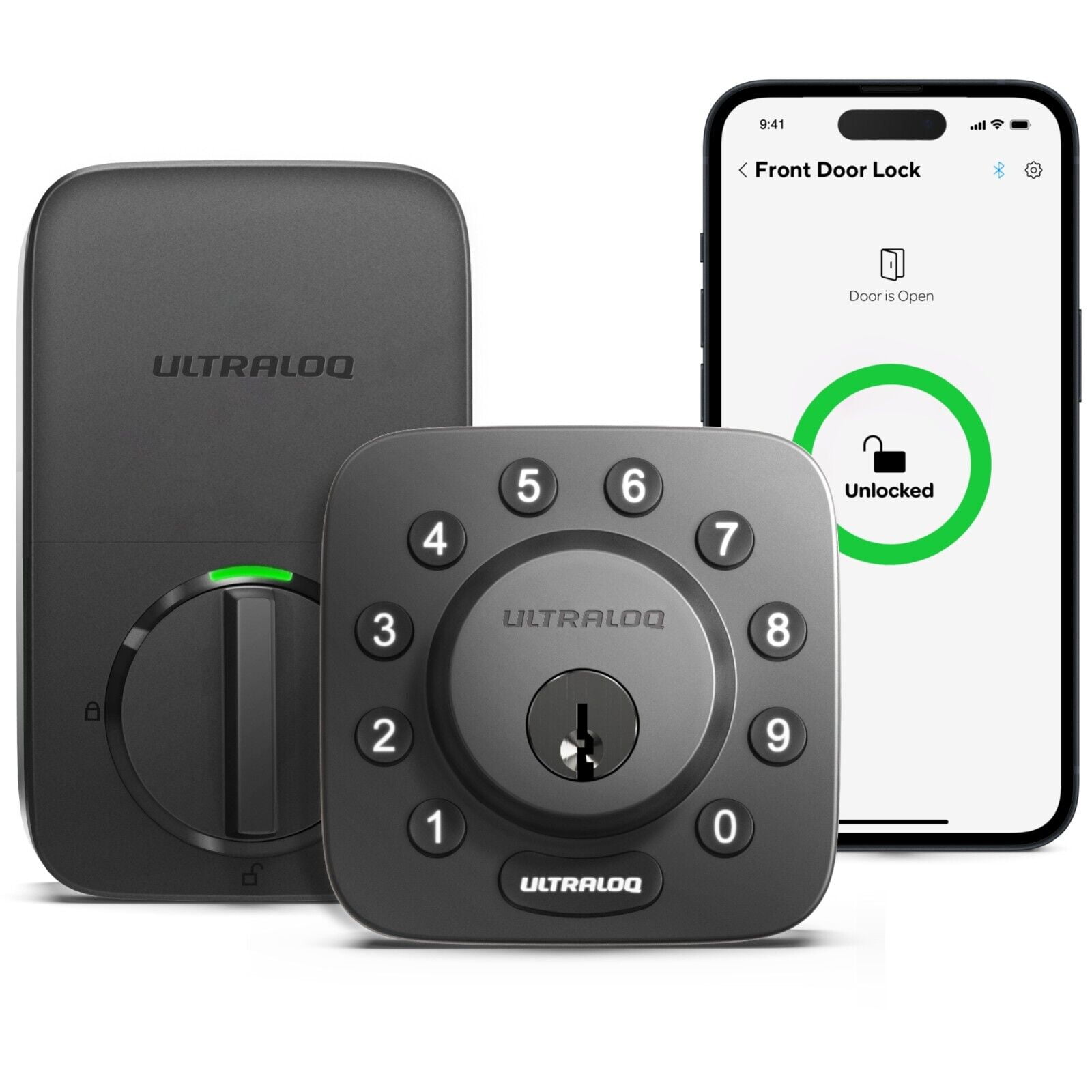 ULTRALOQ U-Bolt Smart Door Lock, Bluetooth Keyless Entry Keypad ...