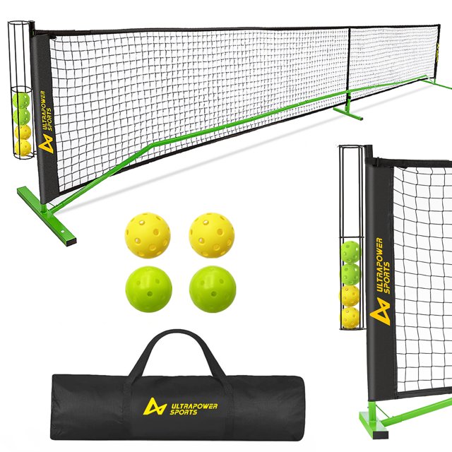 ULTRAPOWER SPORTS Pickleball Net Set with Portable Pickleball Net,Ball ...