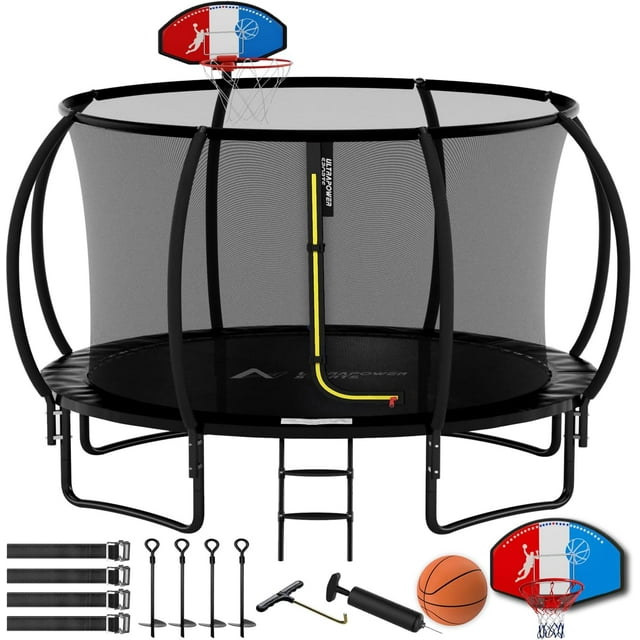 14ft Trampoline 12ft Airborne Trampoline With Access Ladder & Shoe ...