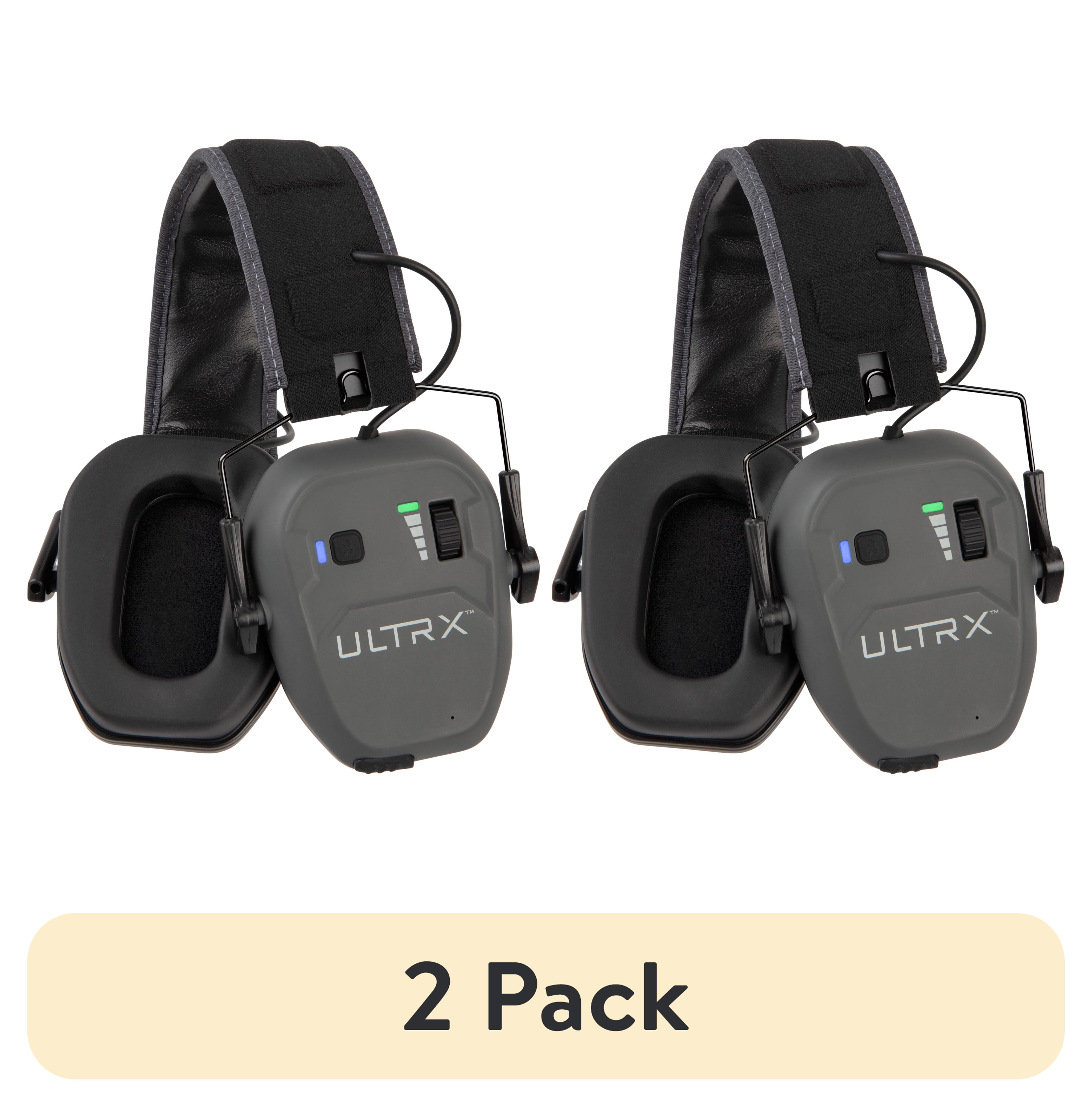 (2 pack) ULTRX Bionic Bluetooth Earmuffs, Nrr 22 Decibels, Gray, 0.52 ...