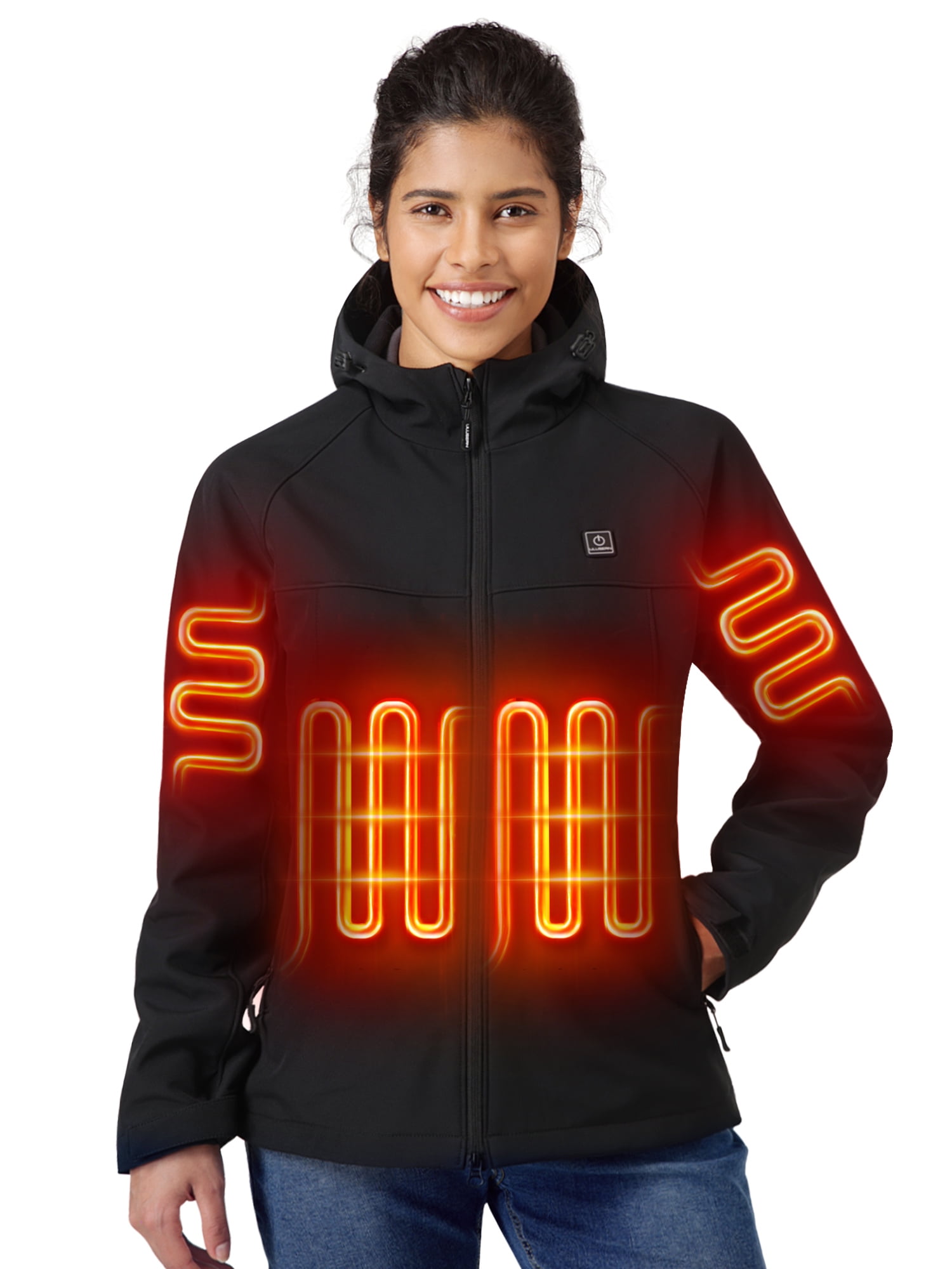 ULUSERN Heated Jacket for Women with 12V Battery Pack Included,Soft ...