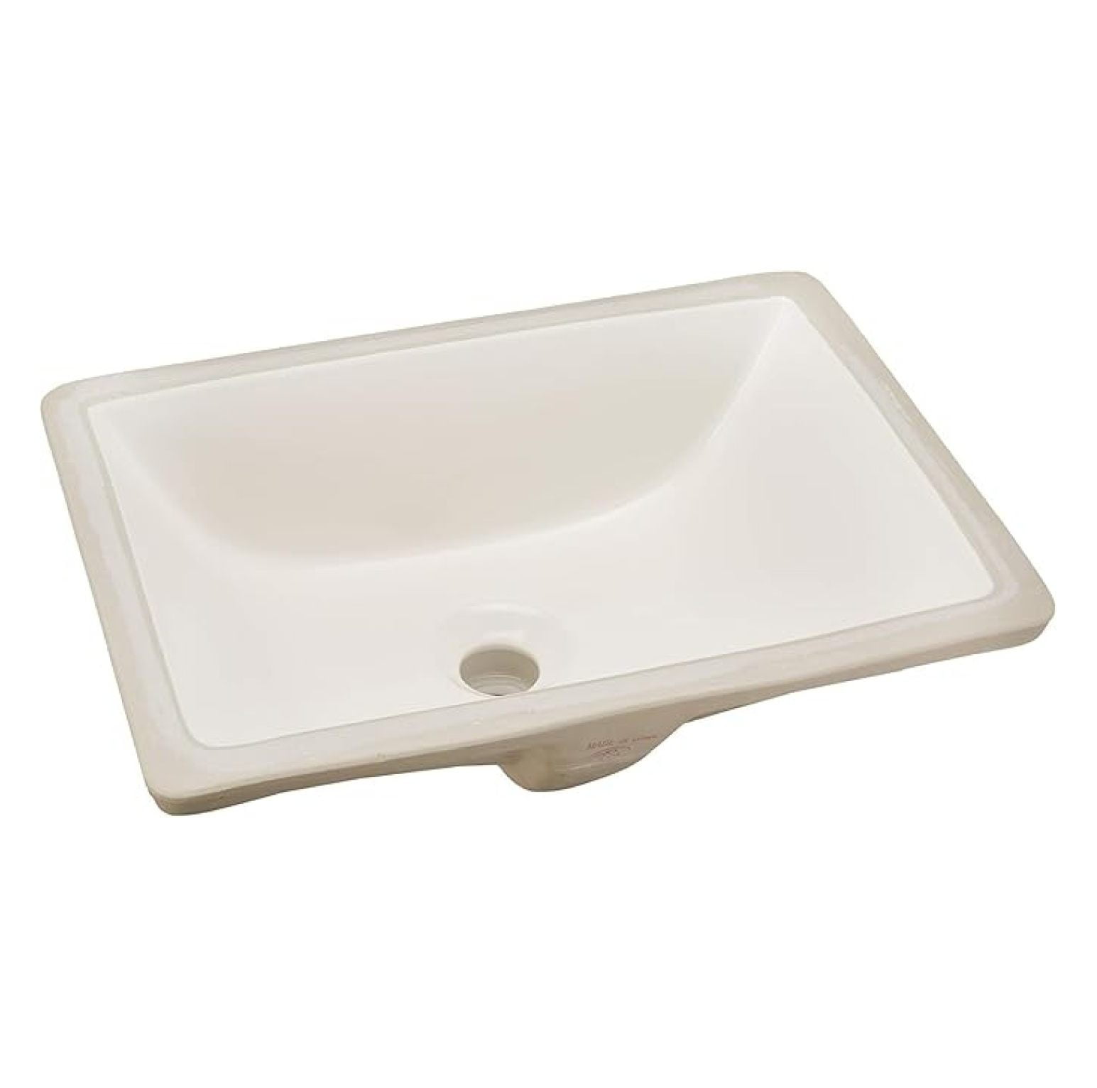 UM-16x11 Ceramic Undermount Bathroom Sink, 16x11 Inch Rectangle Bisque ...