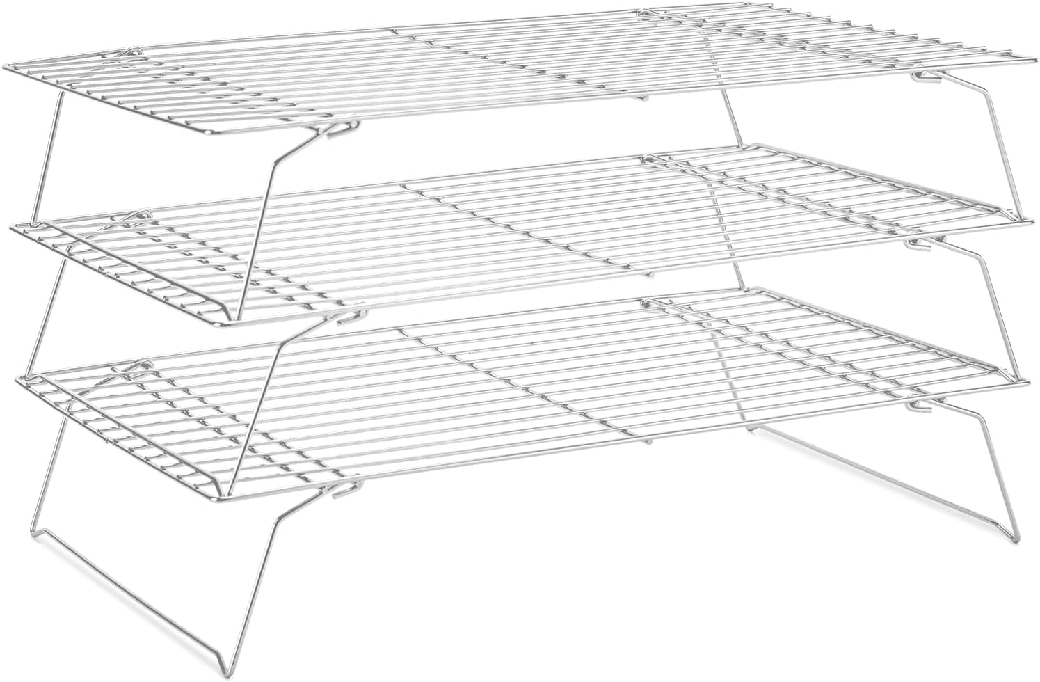 UM Cooling Rack for Baking 3 Tiers, 16" x 10" Cookie Cooling Wire Rack ...