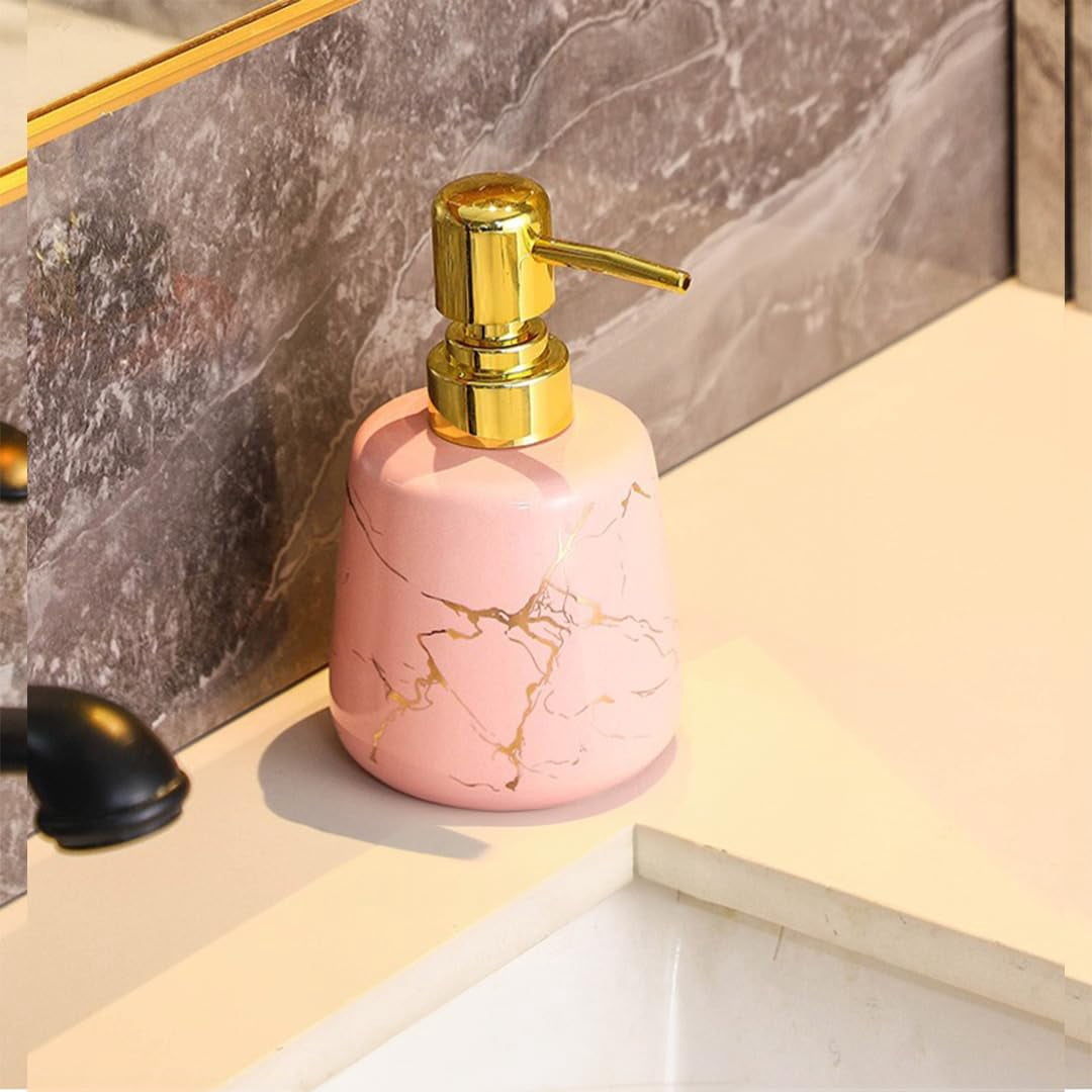 UMAI Liquid Soap Dispenser Stoneware Bathroom Sanitizer Lotion Shampoo ...