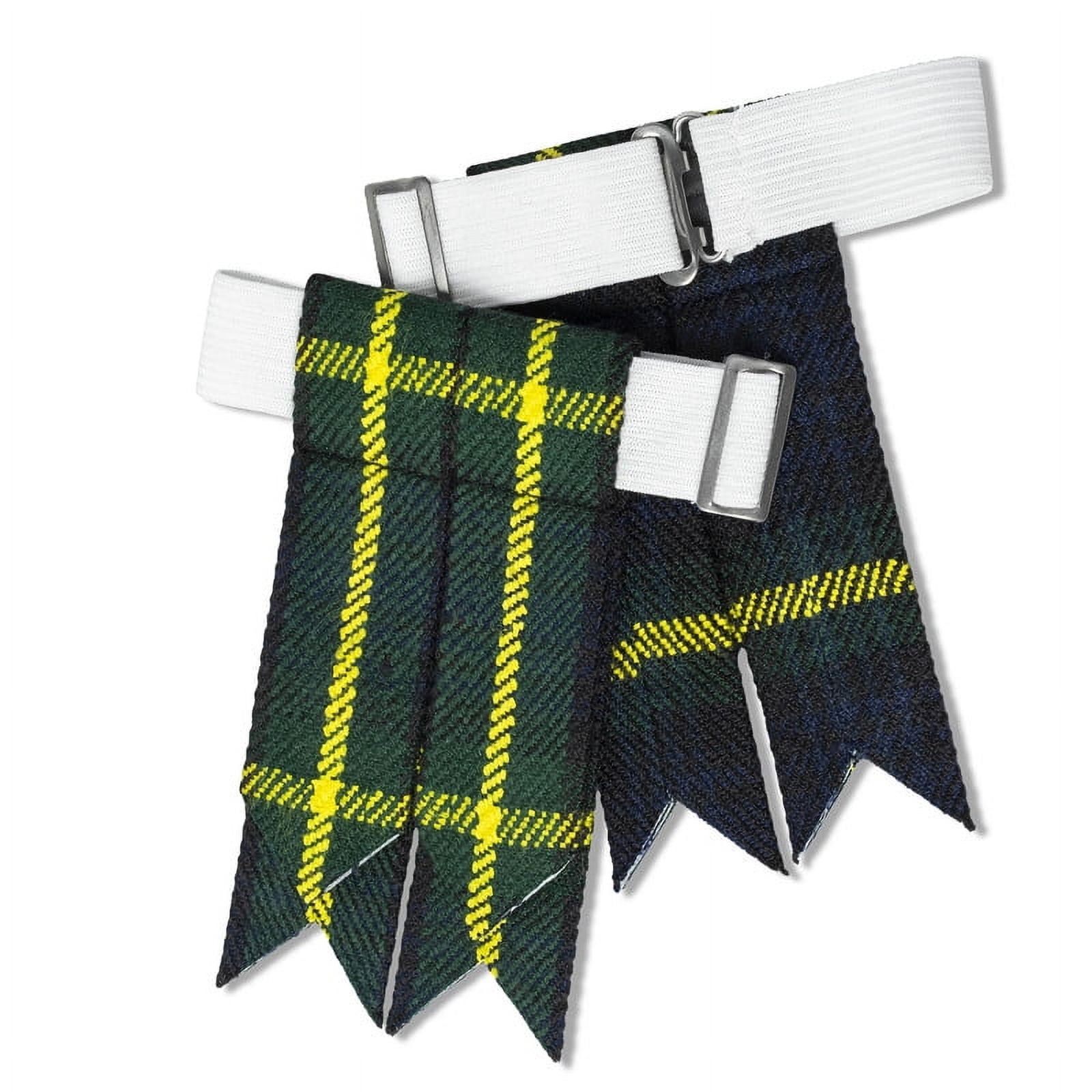 UMAM Kilt Flashes for Men with Heavy Buckle Adjusters, Plain Kilt Hose ...