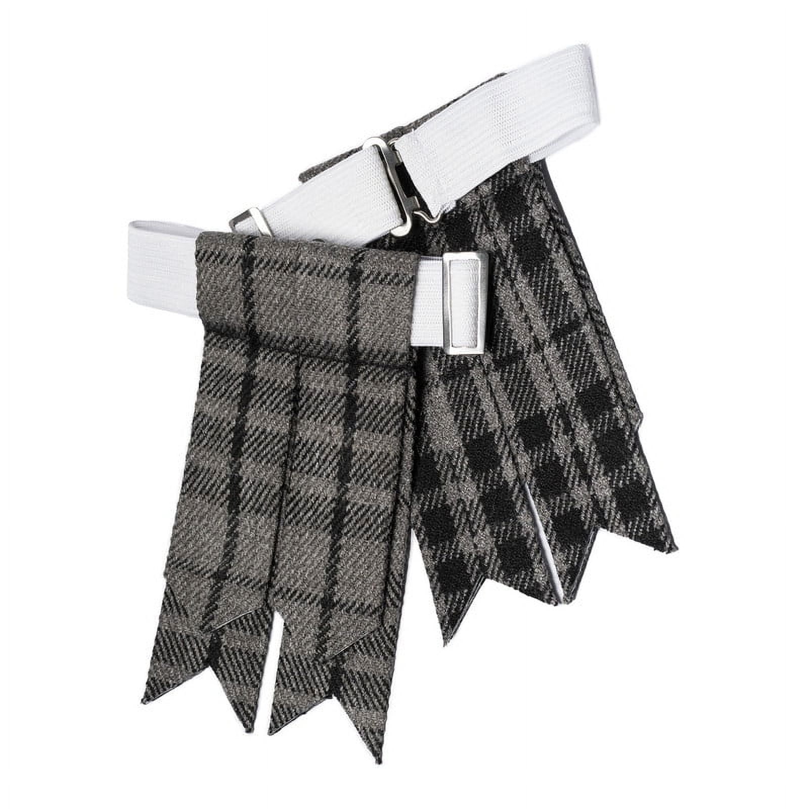 UMAM Kilt Flashes for Men with Heavy Buckle Adjusters, Plain Kilt Hose ...