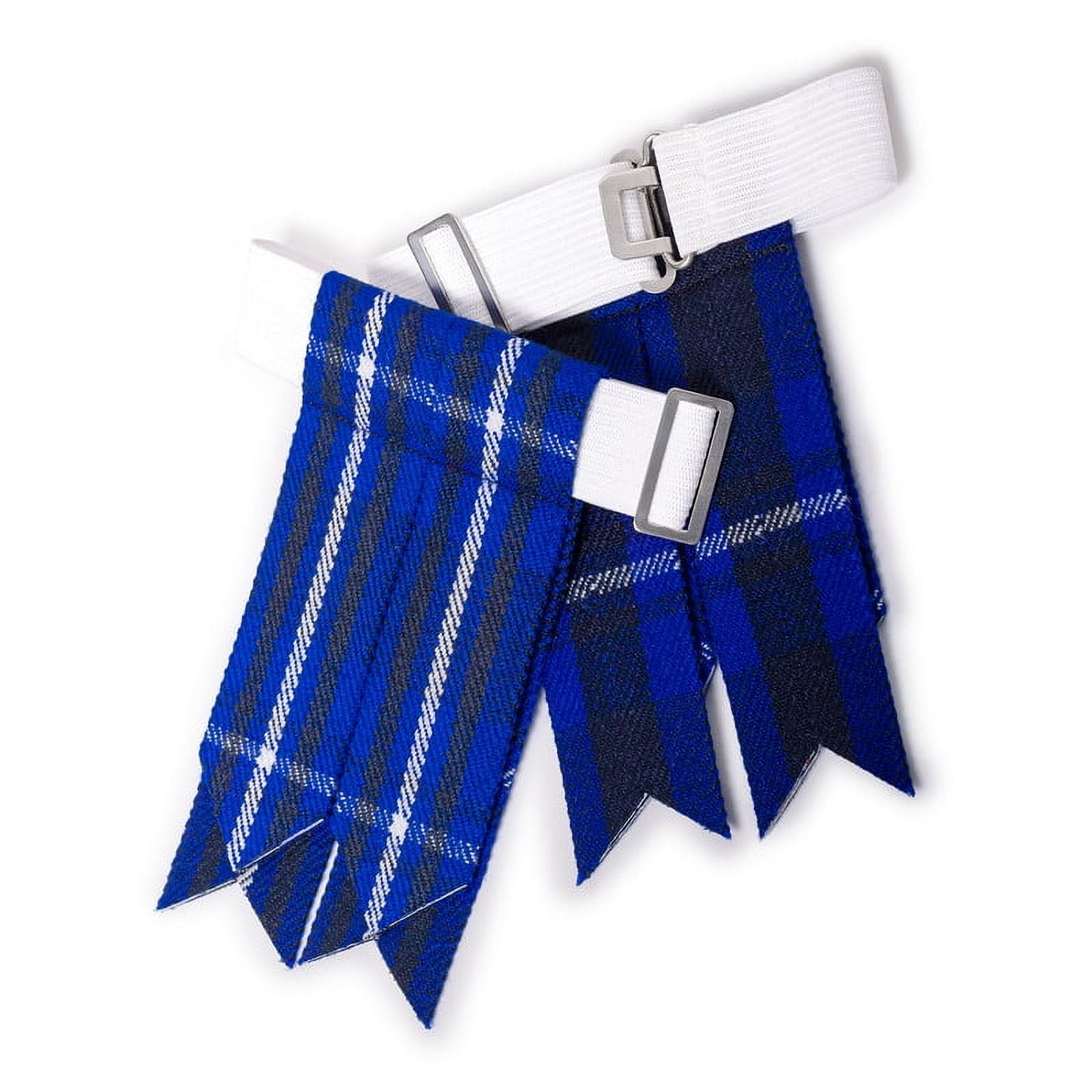 UMAM Kilt Flashes for Men with Heavy Buckle Adjusters, Plain Kilt Hose Tartan Kilt Sock Flashes ...