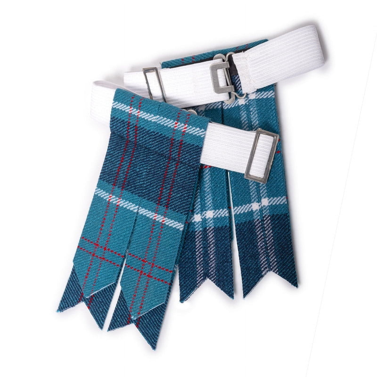 UMAM Kilt Flashes for Men with Heavy Buckle Adjusters, Plain Kilt Hose Tartan Kilt Sock Flashes ...