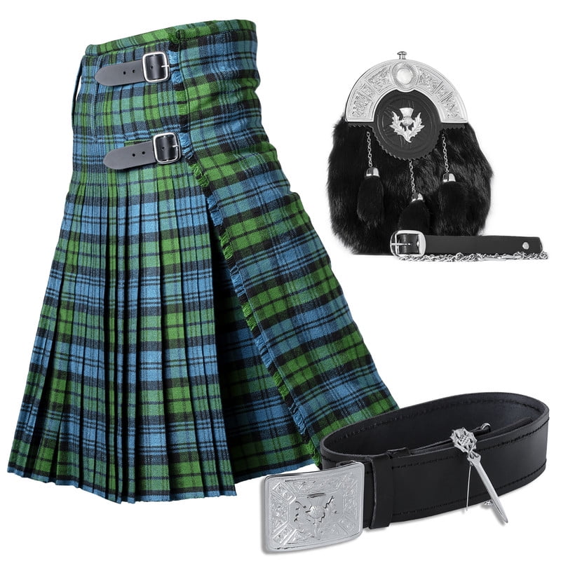 UMAM Tartan Kilt Set - 05 Pieces Kilt Accessories for Men, Scottish ...