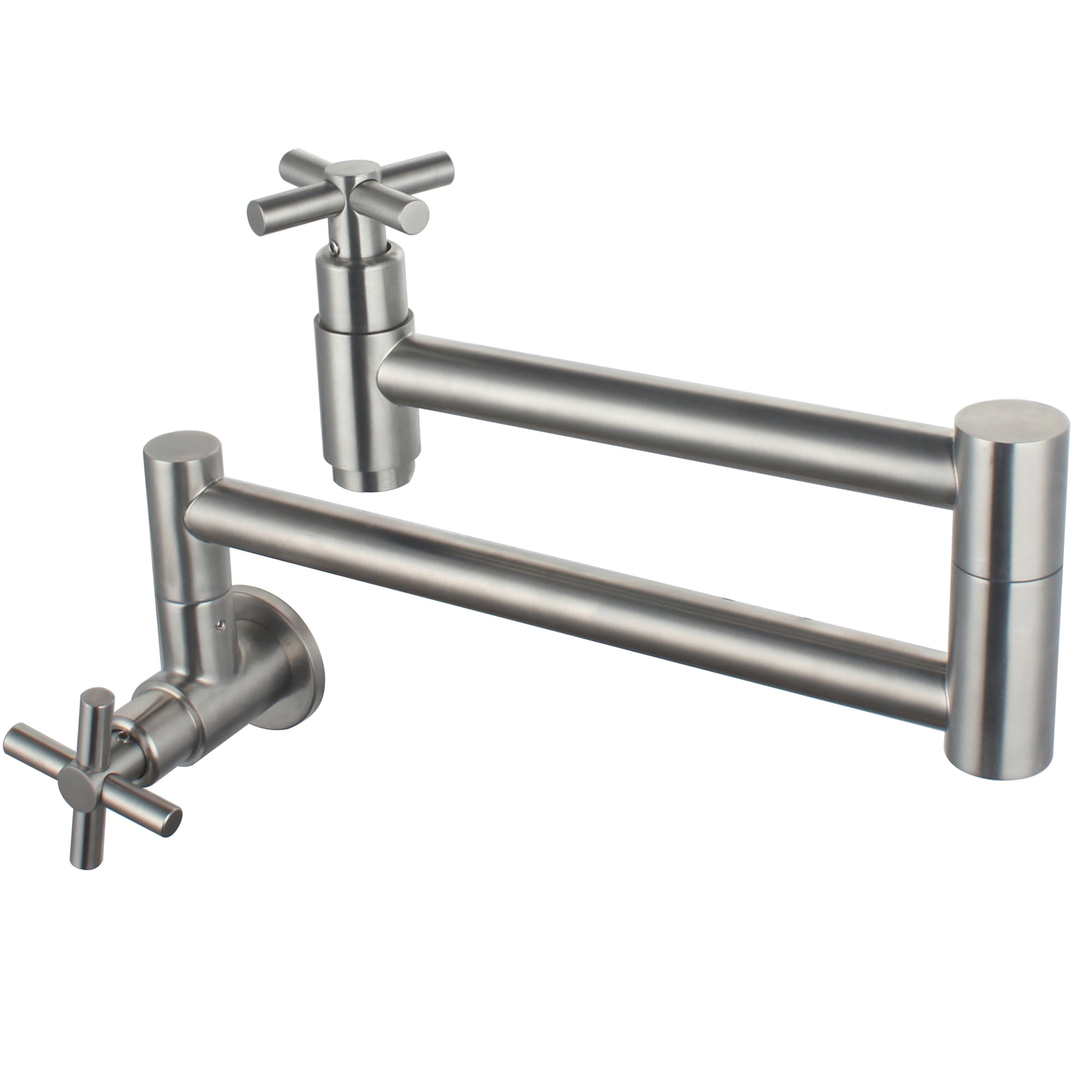 UMANYI Pot Filler Faucet Wall Mount Nickel Brush Folding Restaurant ...