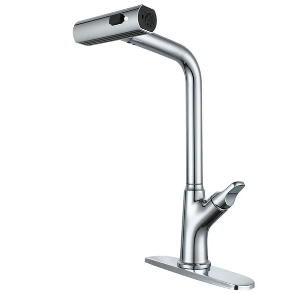 UMANYI Single Handle Kitchen Faucet with Pull Down Sprayer Waterfall ...