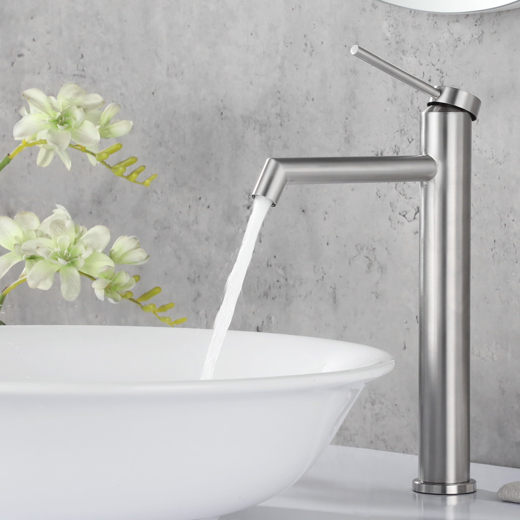 UMANYI Tall Bathroom Vessel Sink Faucets for Sink 1 Hole Single Hole ...