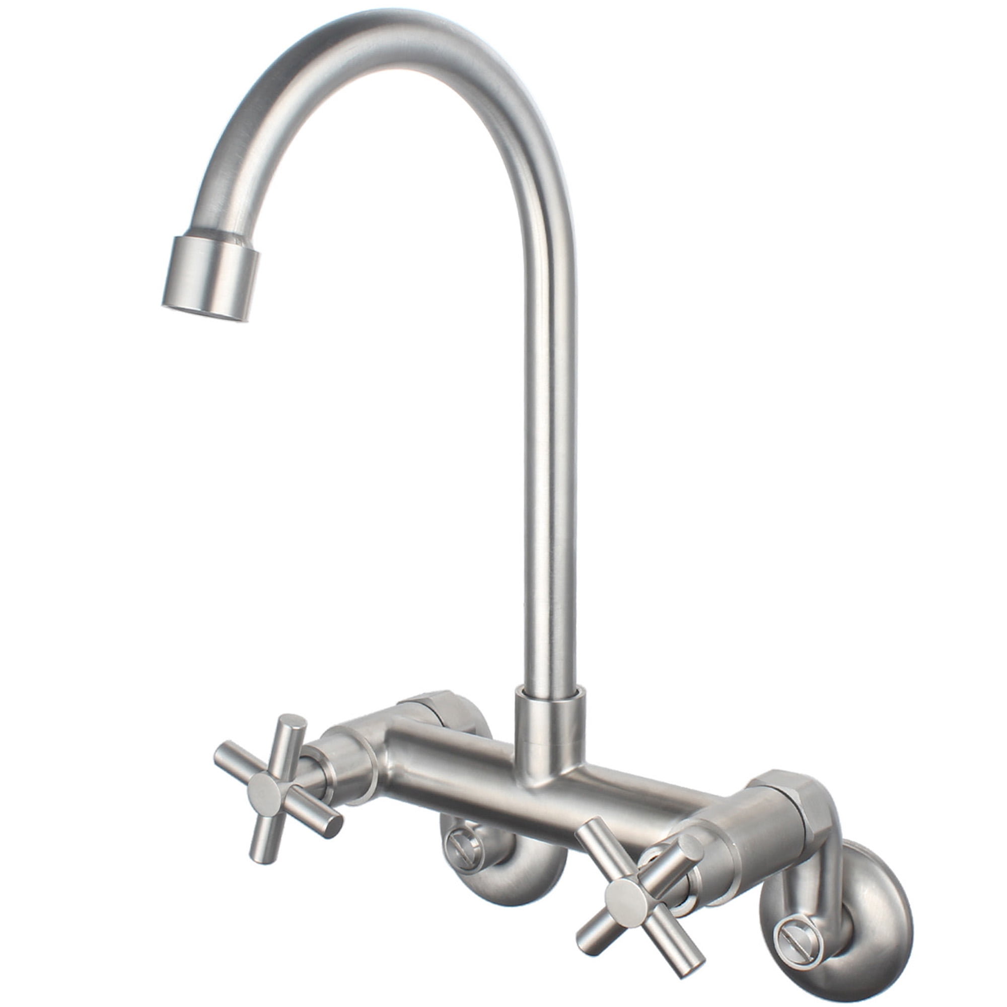 UMANYI 2 Handle Wall Mount Kitchen Faucet, 8 Inch Adjustable Center for ...