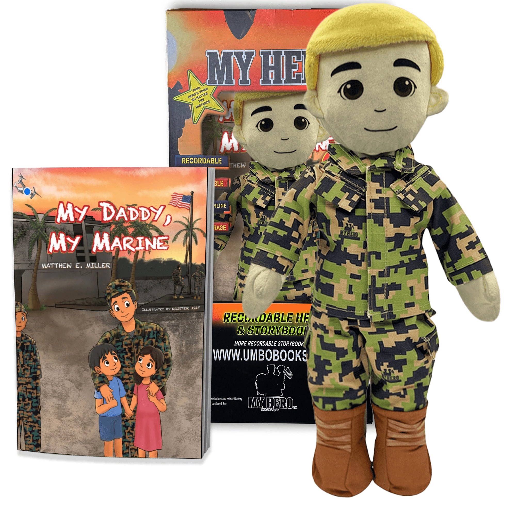 Customizable Recordable My Hero Marine: Plush Marine Daddy Doll ...