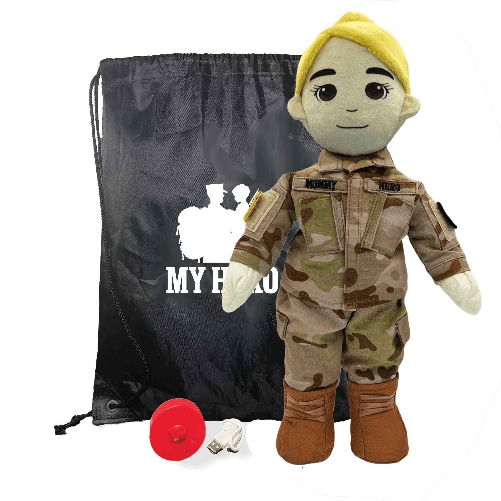 Customizable Recordable My Hero Soldier: Plush Army Mommy Doll ...