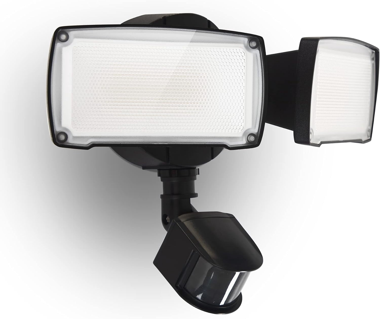 UME 19W LED Motion Sensing Floodlight, Dual Heads, 2000 Lumens, 5000K ...