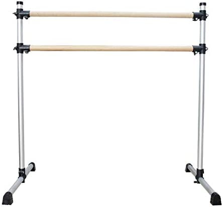 UMEKEN Wood/Aluminum/Steel Ballet Barre 4 Foot Portable Barre Bar Home ...