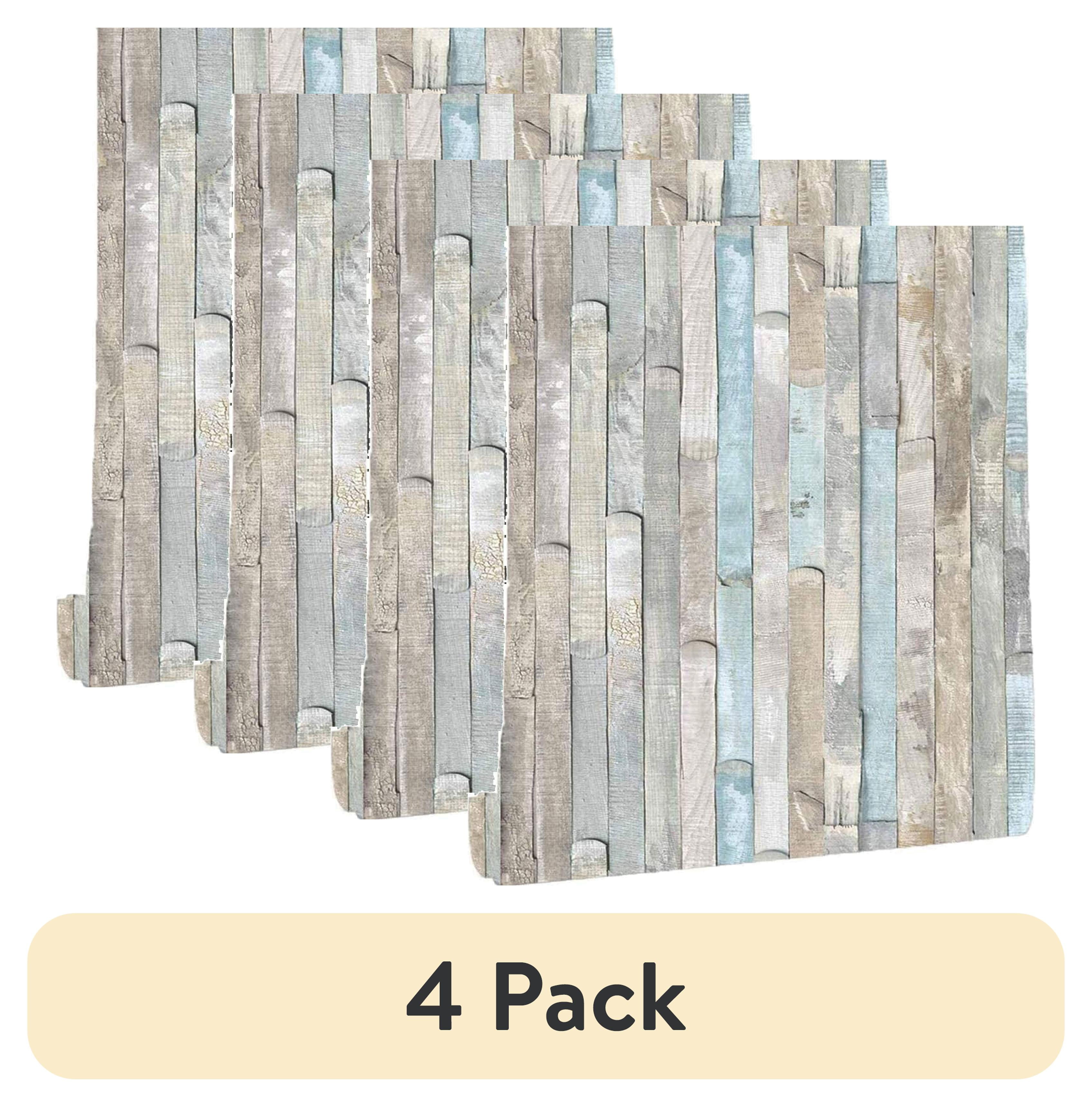 (4 pack) UMIGGEE 17.7" x 118" Rustic Wood Wallpaper Self-Adhesive ...