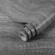 CHIHUT Dark Grey Wood Wallpaper, Self Adhesive, Removable, Waterproof Vinyl, 17.7''x100 ...