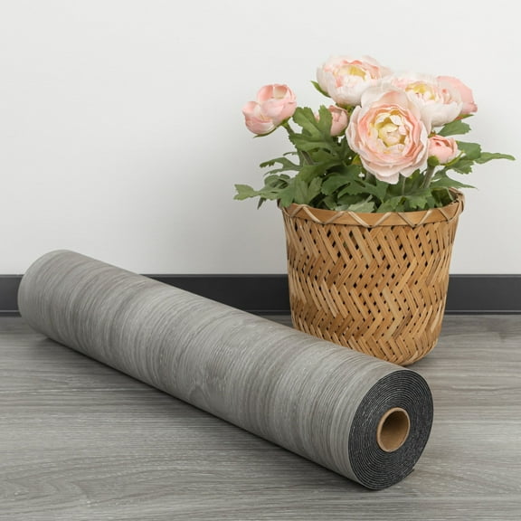 UMIGGEE Wood Peel and Stick Vinyl Flooring Roll 15.7-in x 118-in/12.8 ...