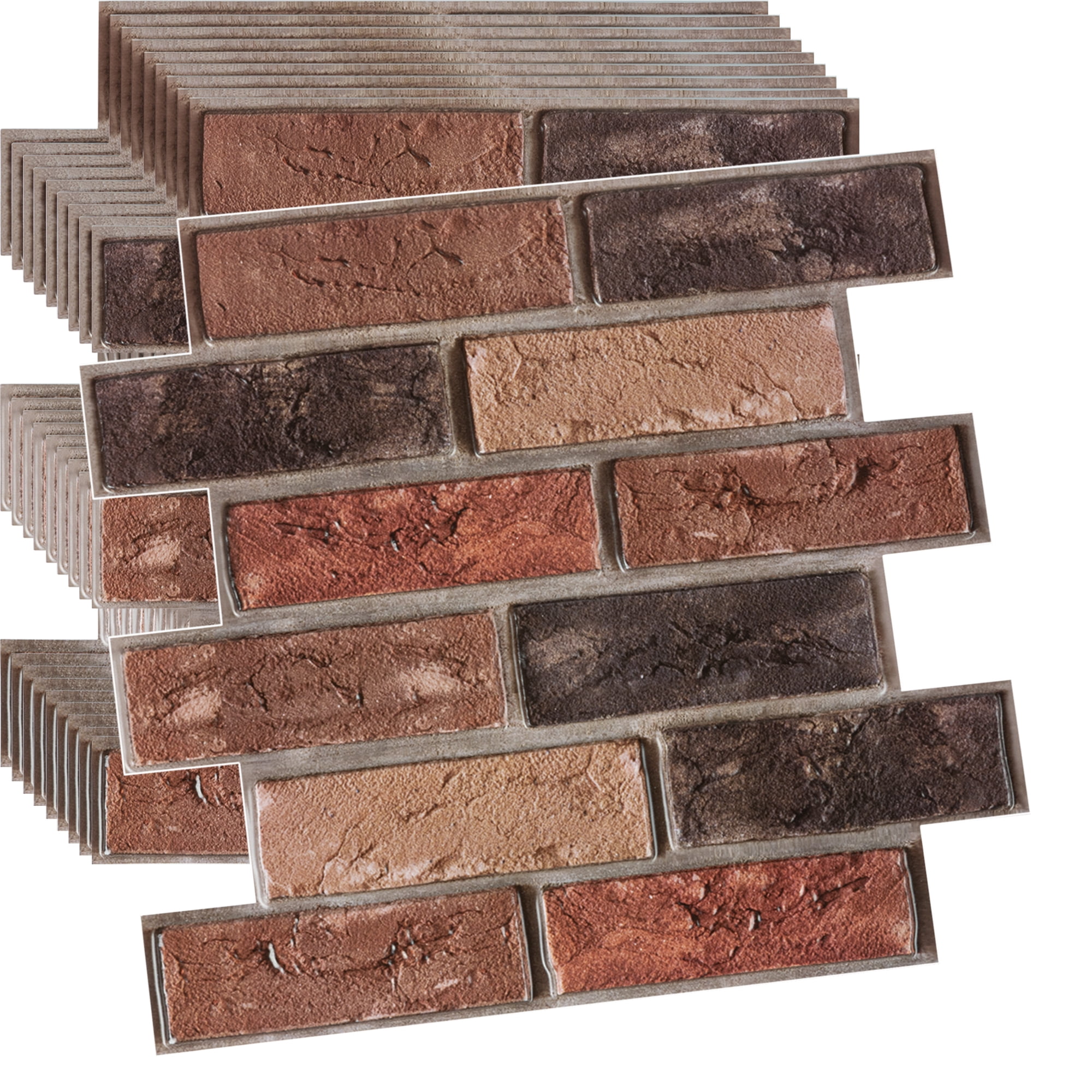 UMIGGEE Wall Panels Red Peel and Stick Foam Brick Wallpaper Peel and ...
