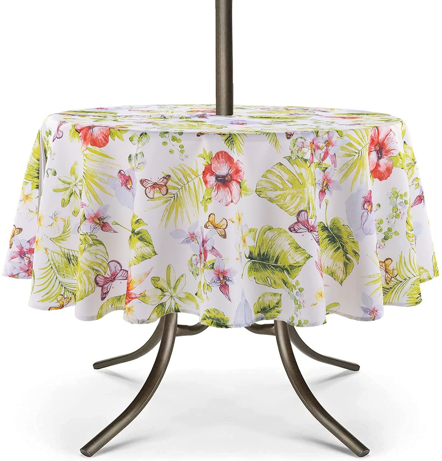 "UMINEUX Outdoor Patio Picnic Tablecloth with Zipper, Waterproof Cover ...