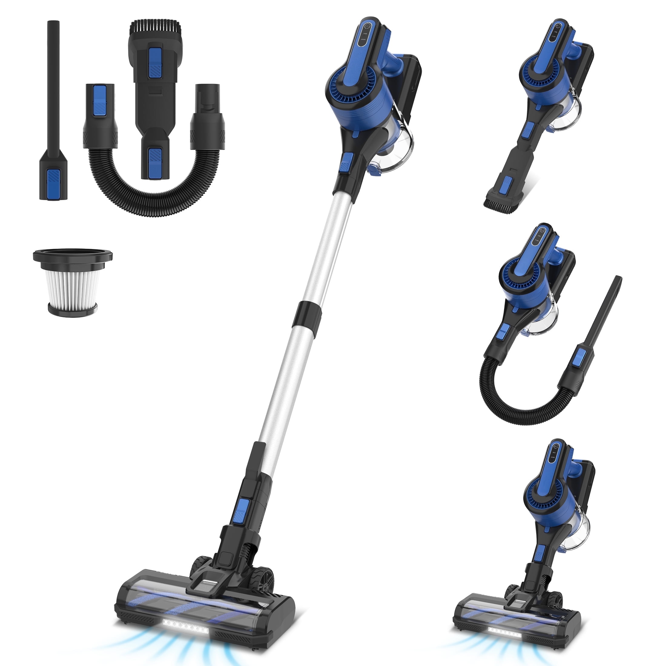 UMLo Cordless Vacuum Cleaners,8 in1 Self-Standing Stick Vacuum for Hardwood Floor Carpet Pet ...